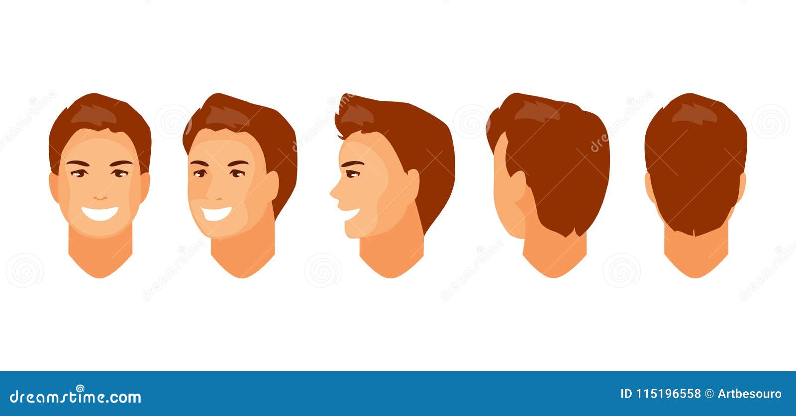 Man Head Animation stock vector. Illustration of animation - 115196558