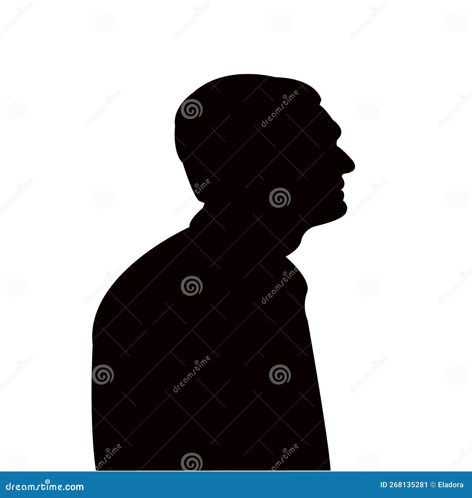 A Man Head, Body Part Silhouette Vector Stock Vector - Illustration of ...