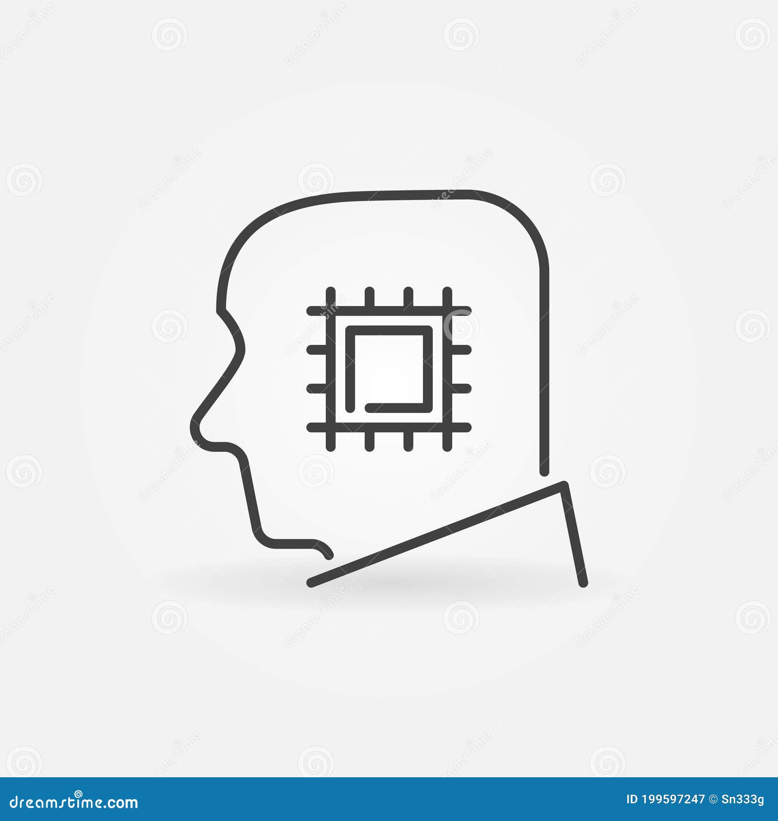 Big Processor Linear Icon. Modern Outline Big Processor Logo Con ...