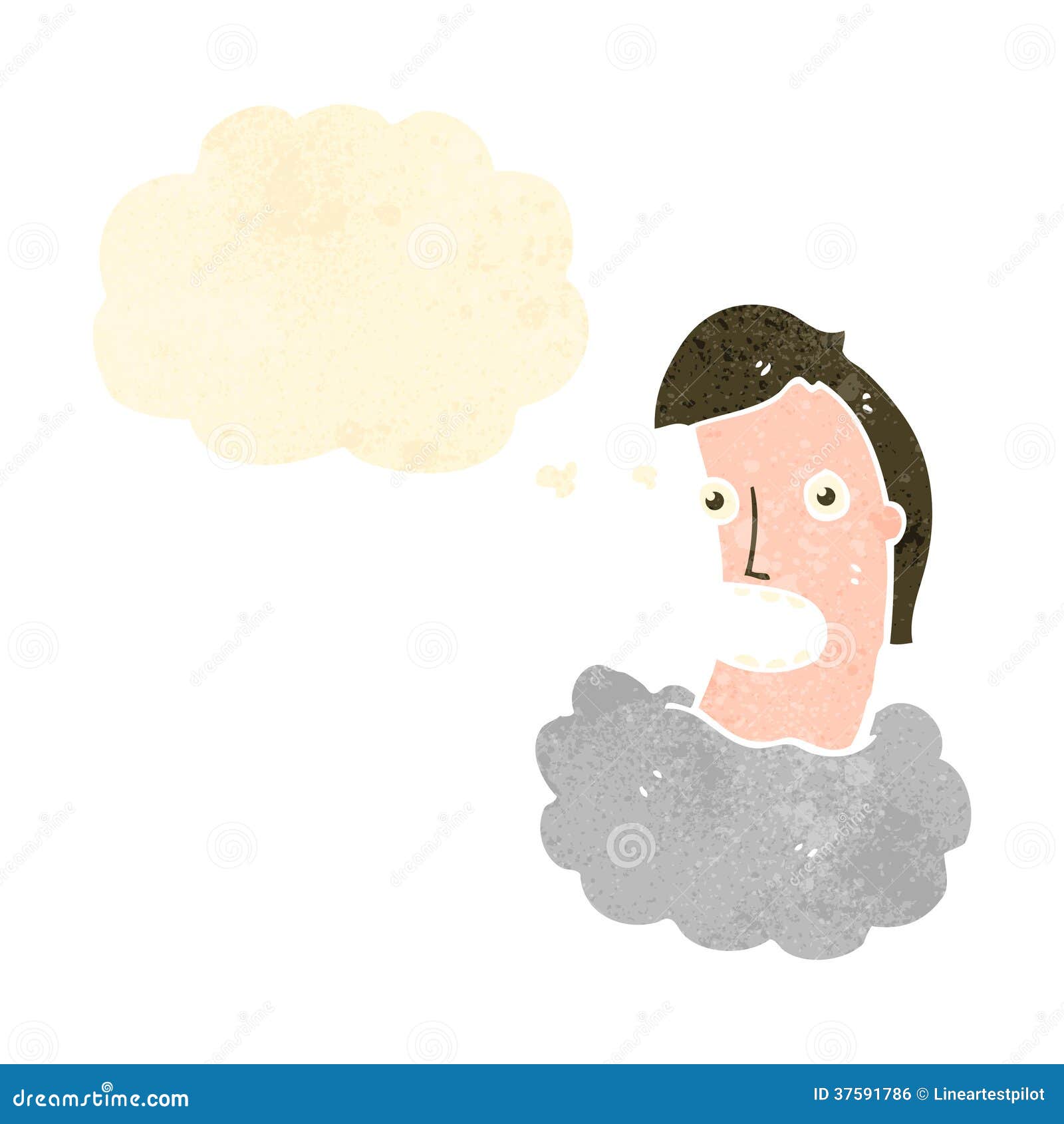 Man with Head in Clouds Cartoon Stock Vector - Illustration of crazy ...