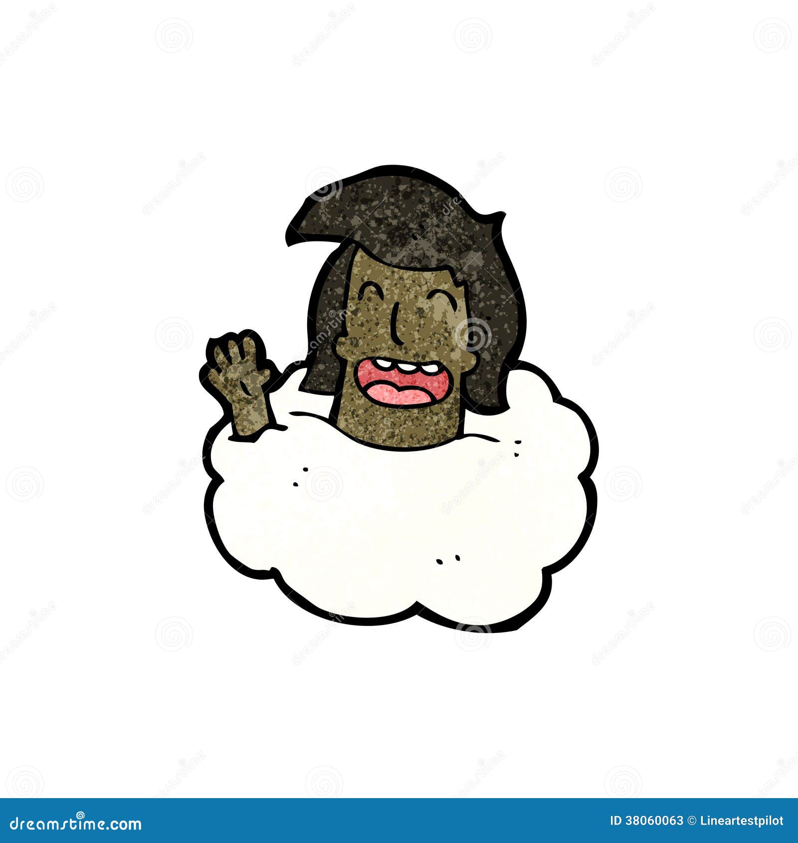 Man with Head in Clouds Cartoon Stock Vector - Illustration of ...