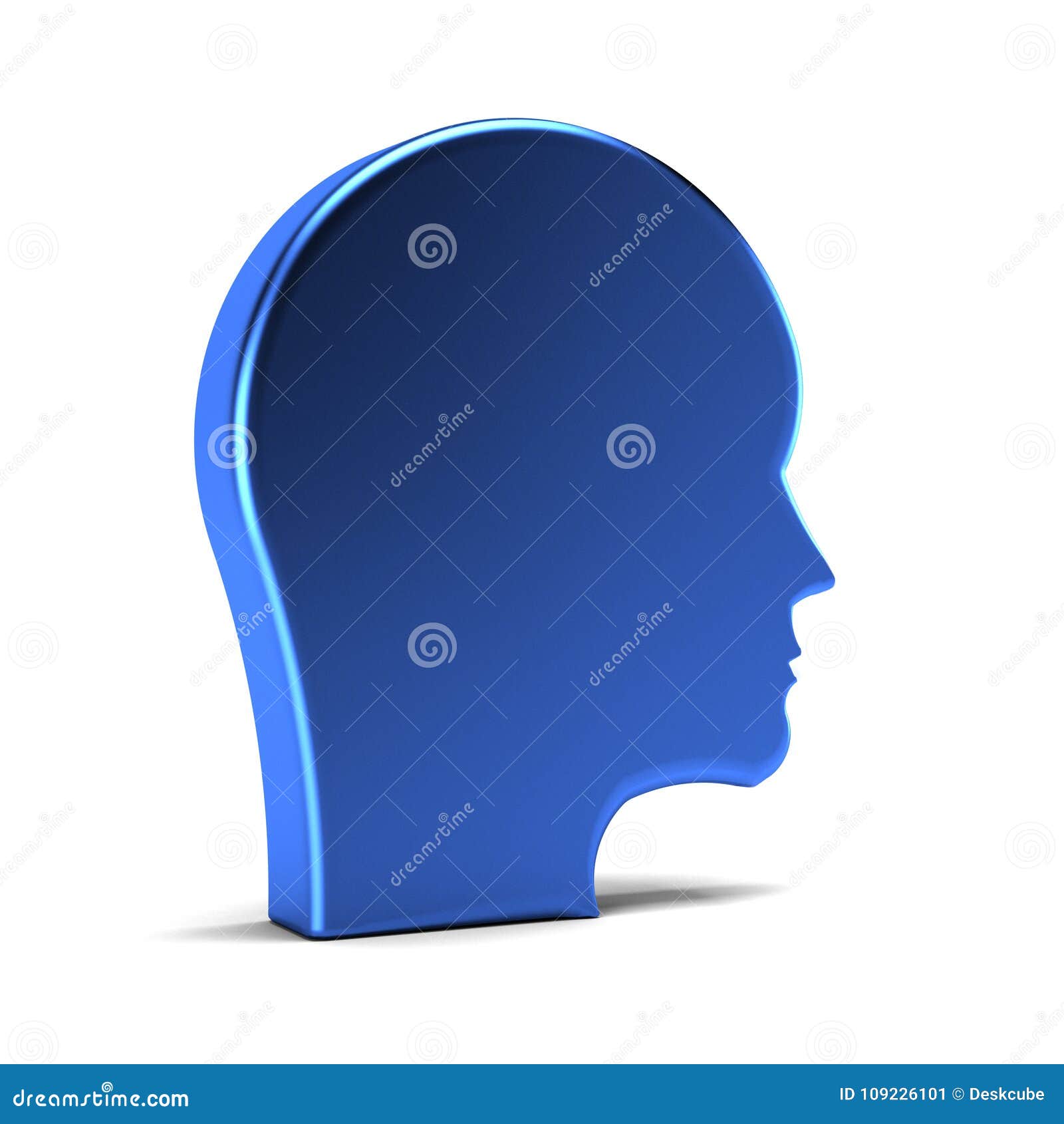 Man Head. 3D Rendering Illustration Stock Illustration - Illustration ...
