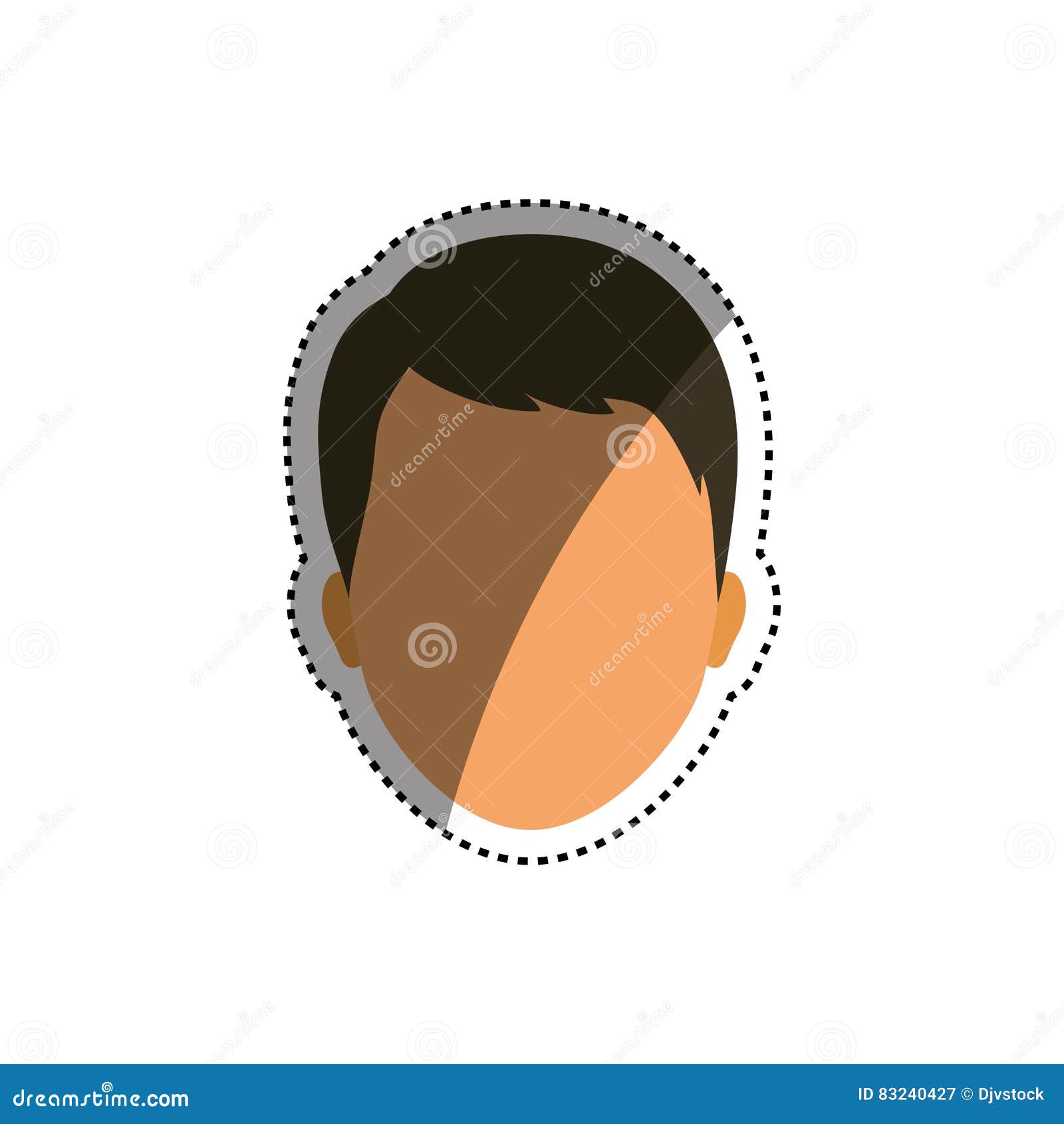 Man head faceless stock vector. Illustration of user - 83240427