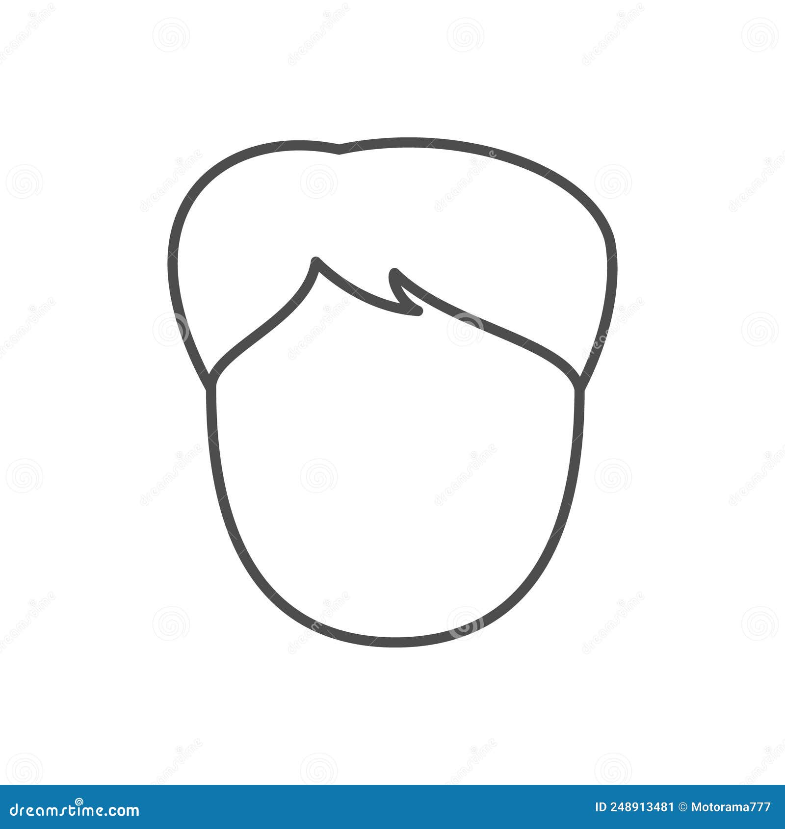 Man head line outline icon stock vector. Illustration of symbol - 248913481