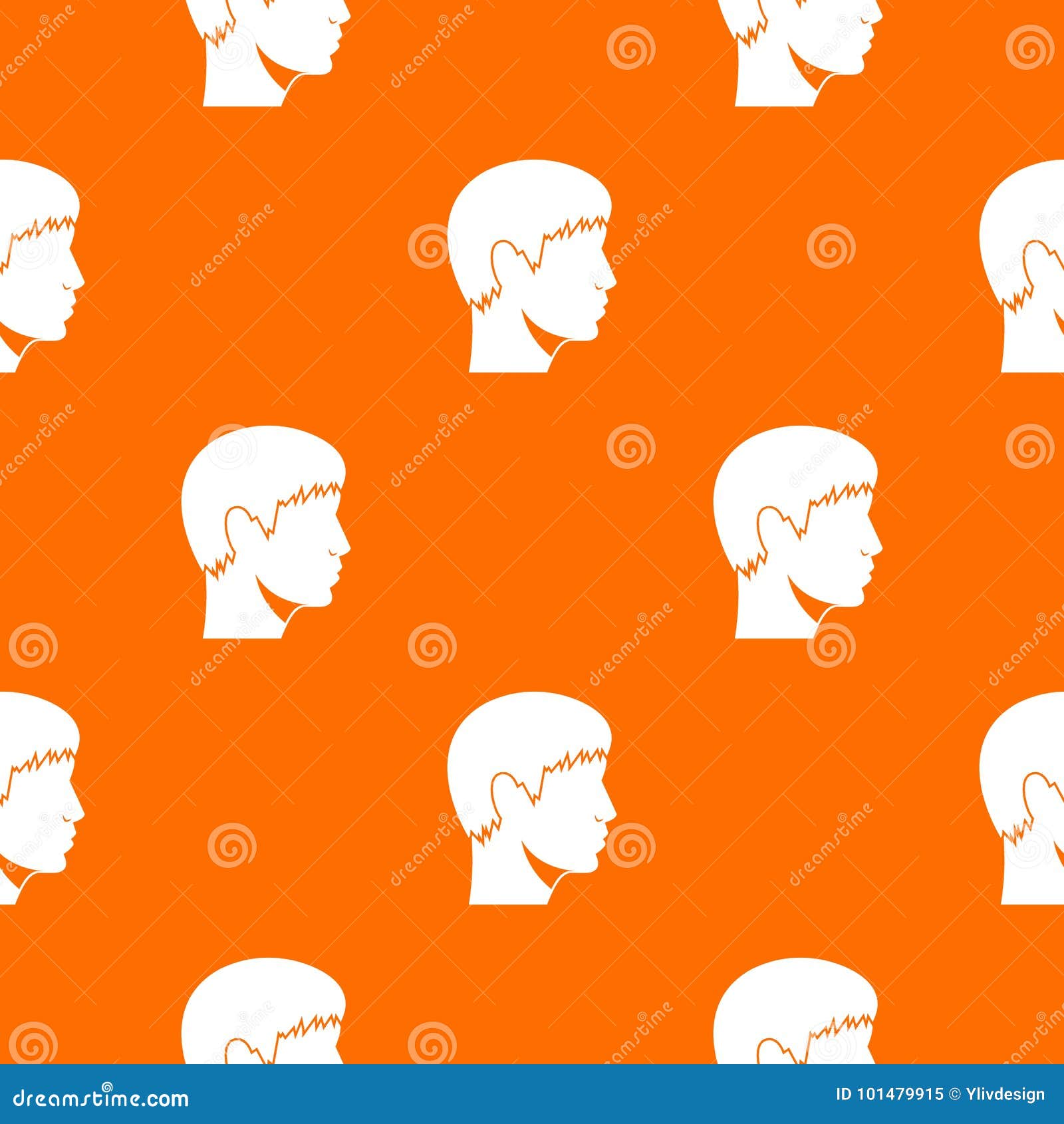 Man head pattern seamless stock vector. Illustration of profession ...