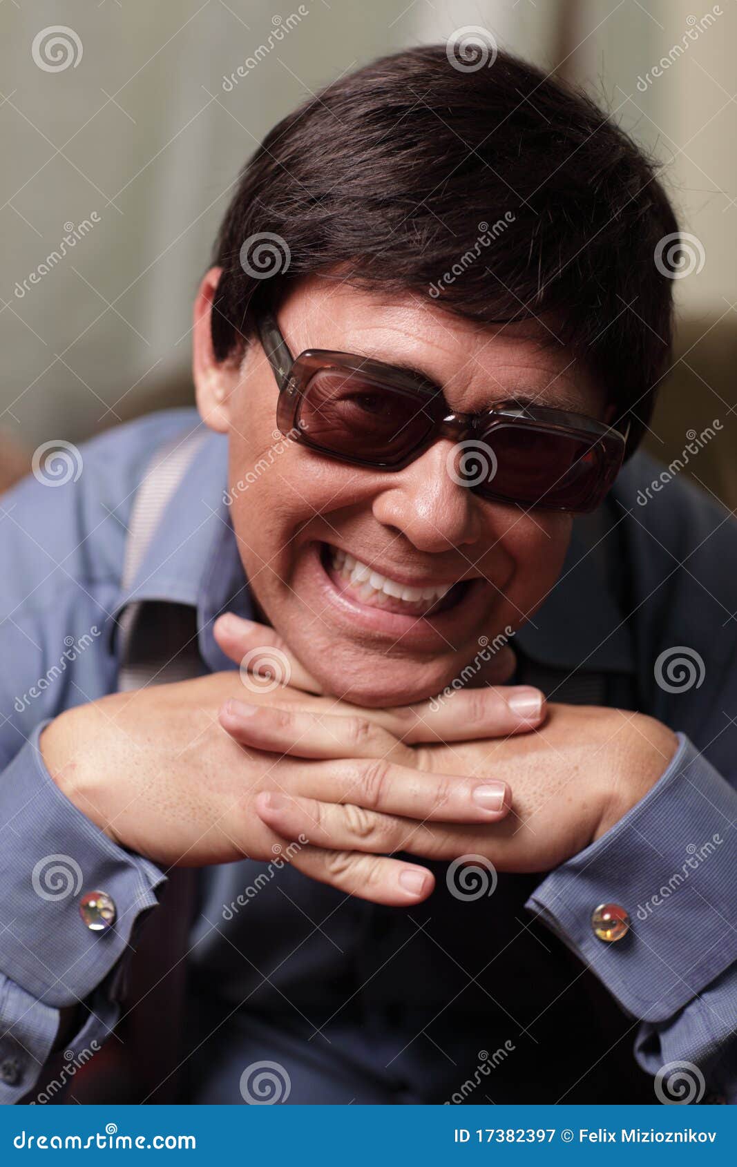 Man with Head Resting on His Hands Stock Image - Image of male, person ...
