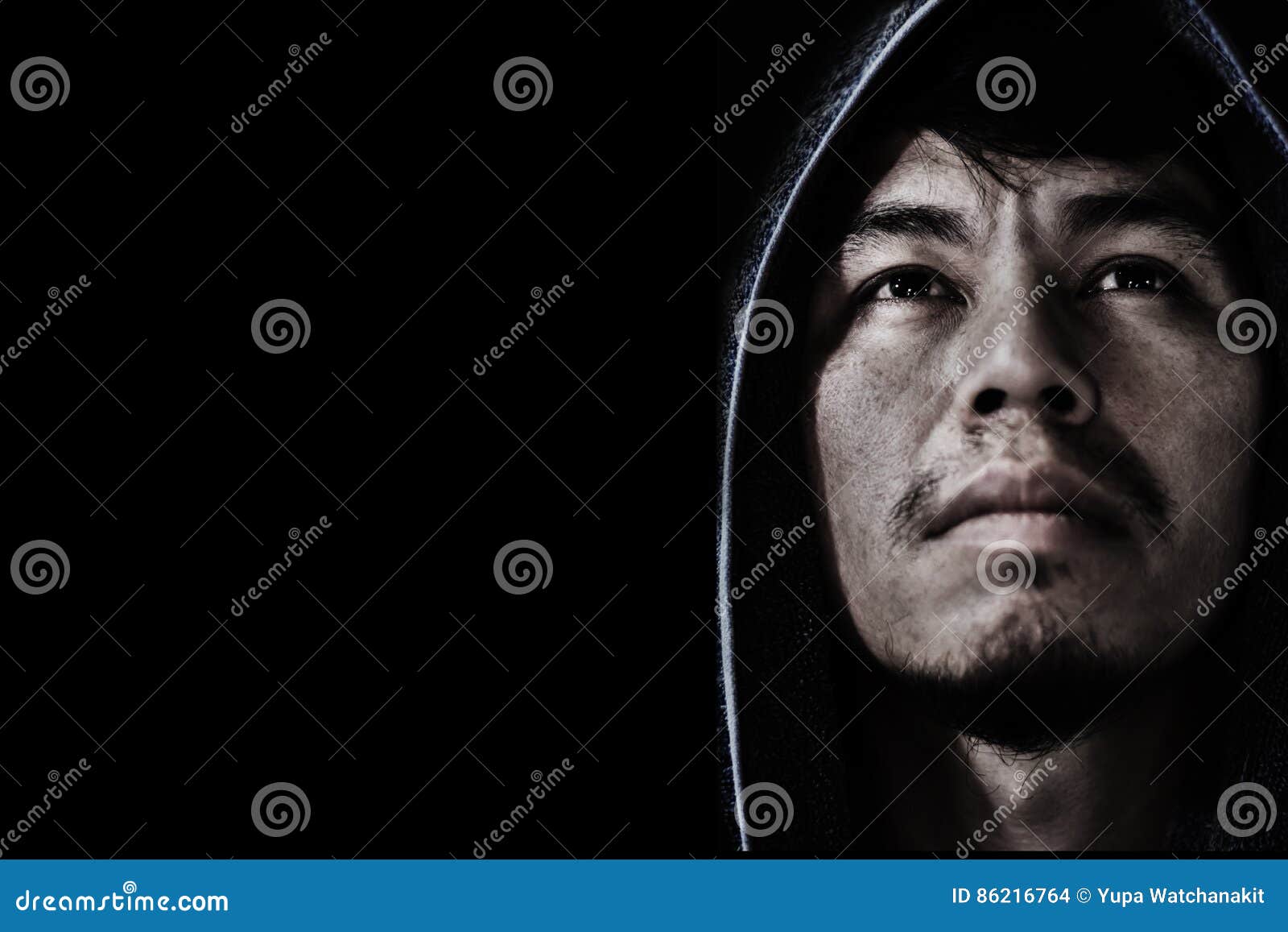 Man in Head Scarf, Full of Hope, Happy Expression, Looking for Stock ...