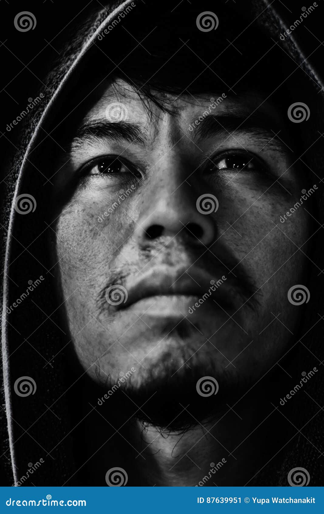 Man in Head Scarf, Full of Hope, Happy Expression Stock Image - Image ...