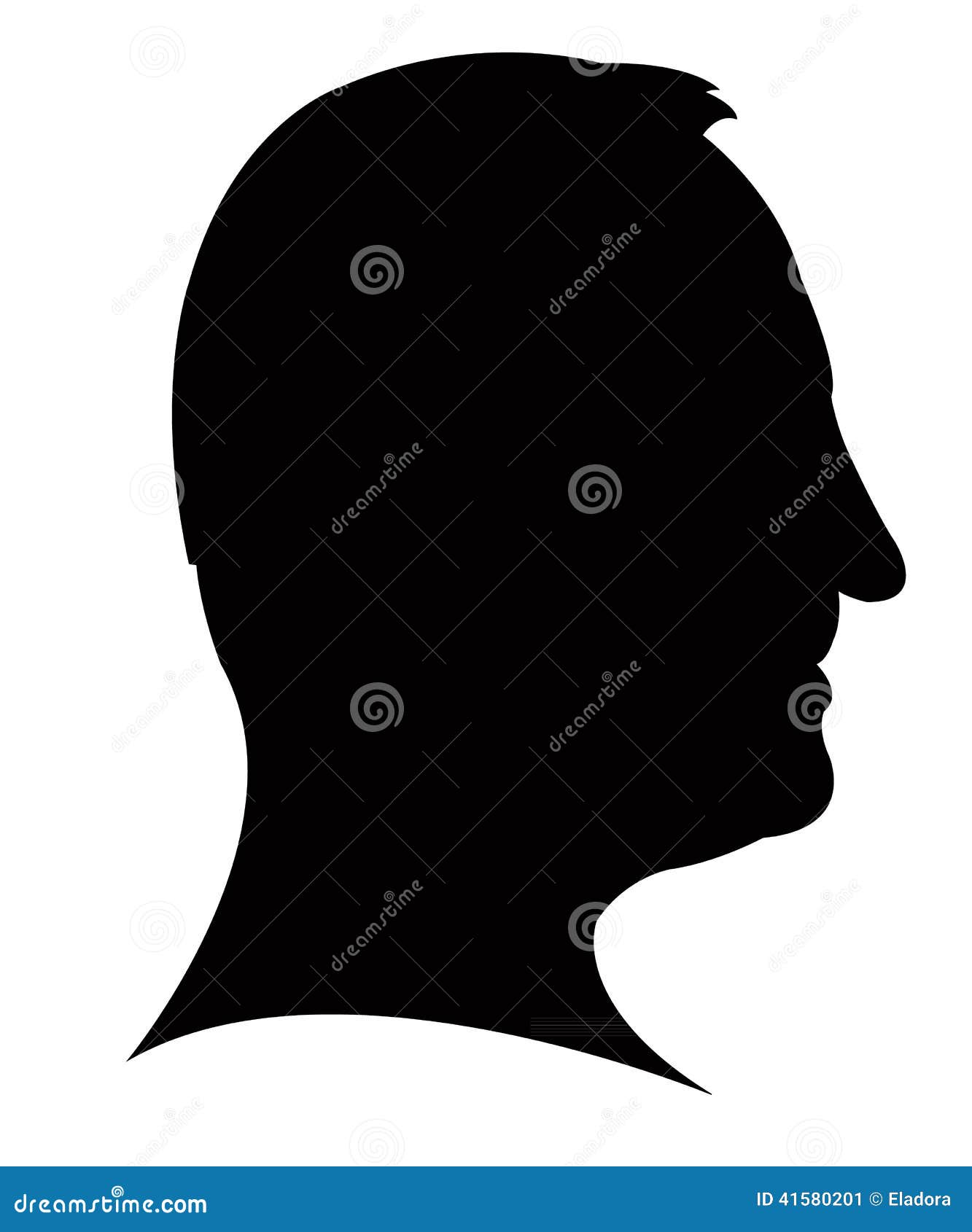 Male Head Silhouette Vector