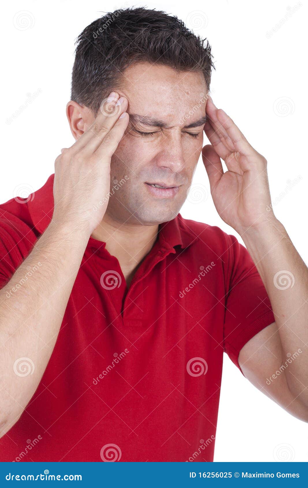 Man with a headache stock image. Image of expression - 16256025
