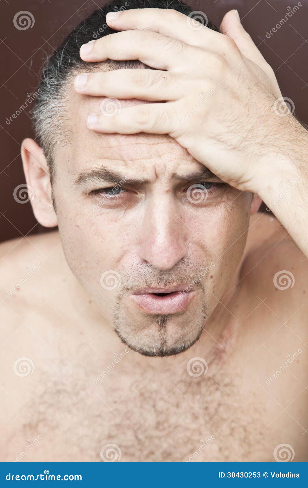 Man with a headache stock image. Image of face, pain - 30430253