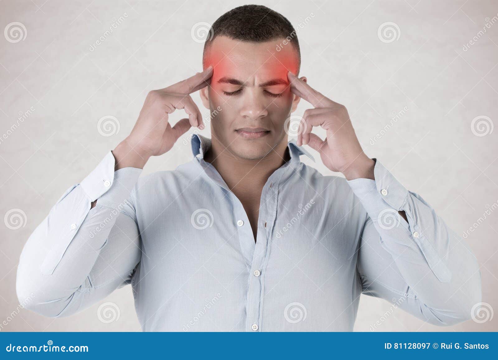 Man with an Headache stock image. Image of patient, painkiller - 81128097