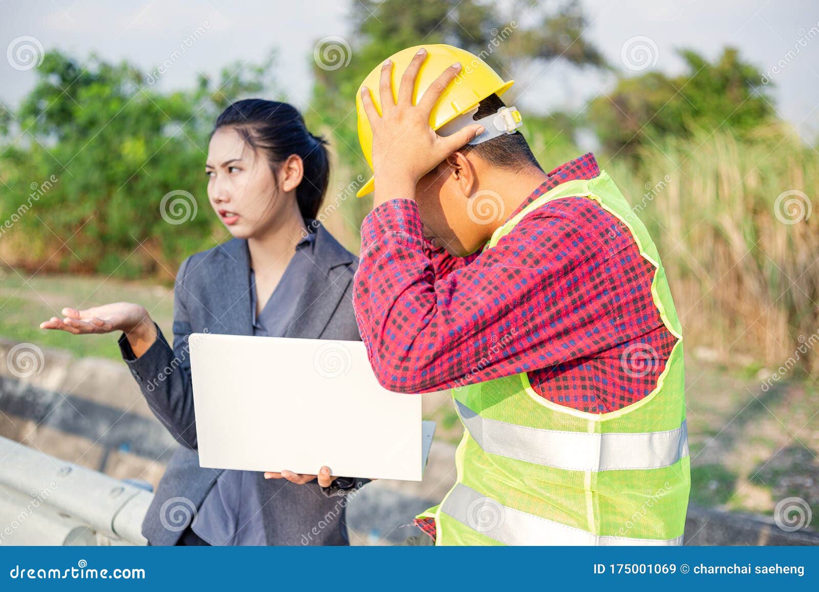 A Man Headache after Talking Engineer..Foreman Afraid Manager at Site ...