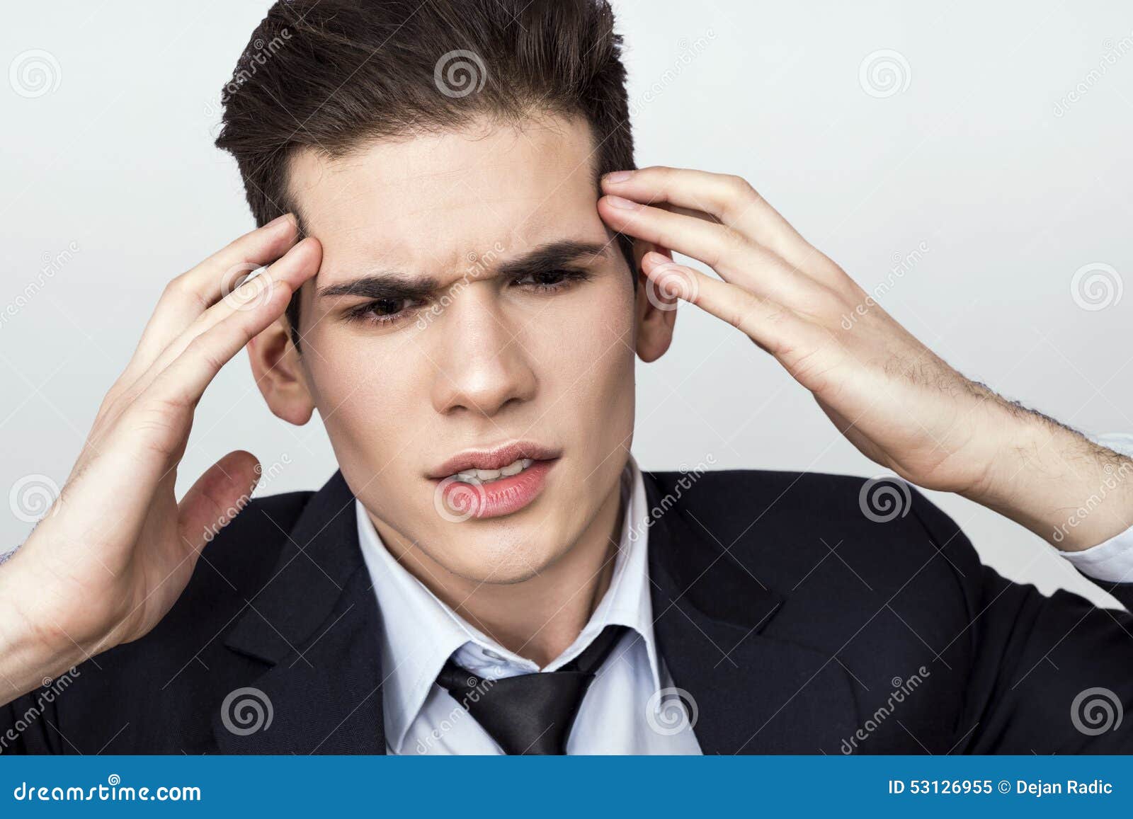 Man headache stock image. Image of vertical, business - 53126955