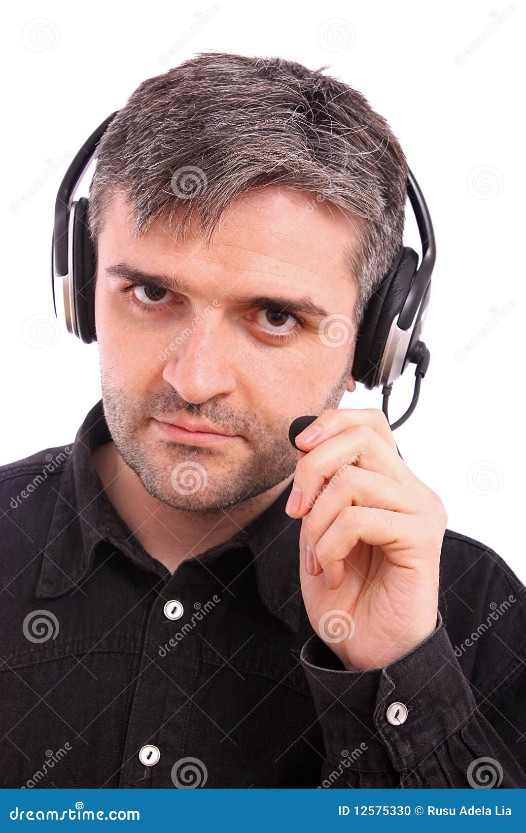 Man with Headphone on His Head Stock Photo - Image of lifestyle, glad ...