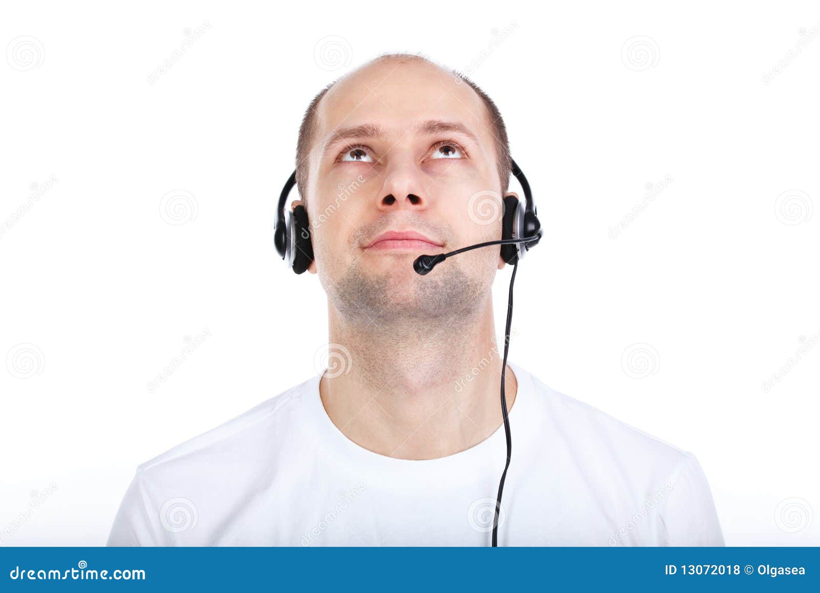 Man with headset stock photo. Image of headphones, headset - 13072018