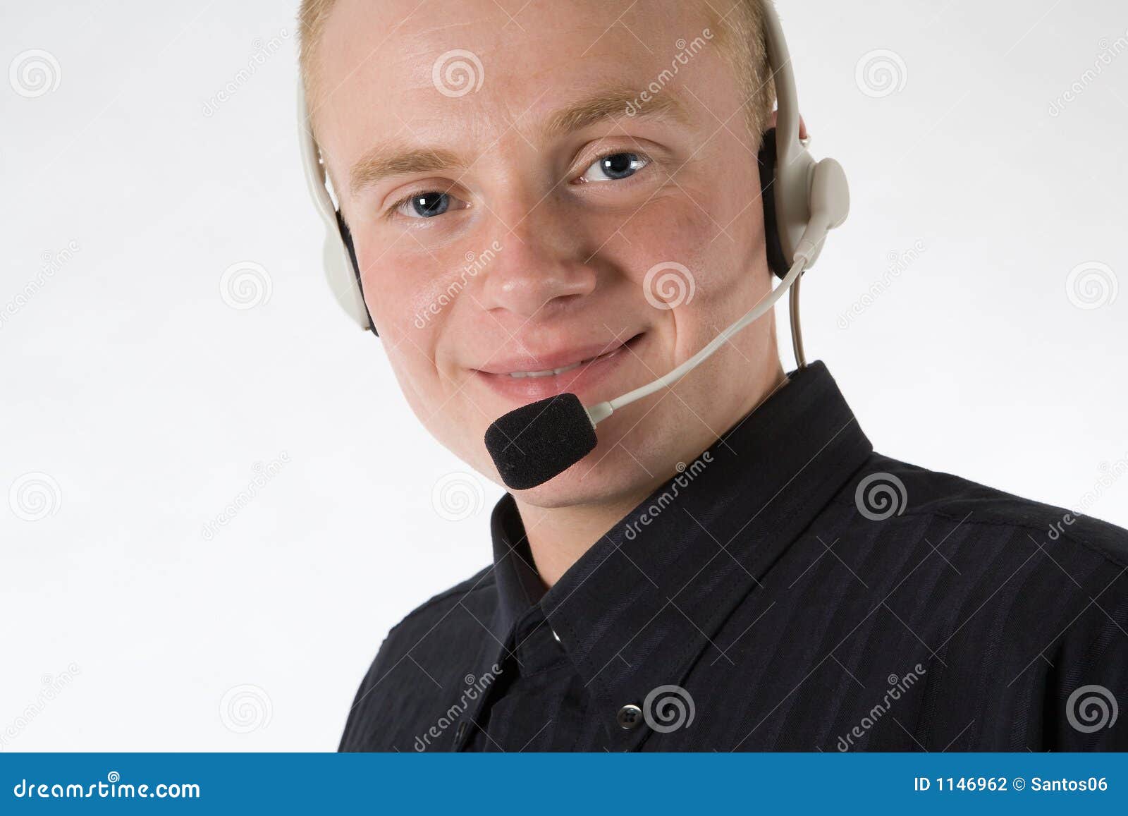 Man with headset 2 stock photo. Image of conversation - 1146962