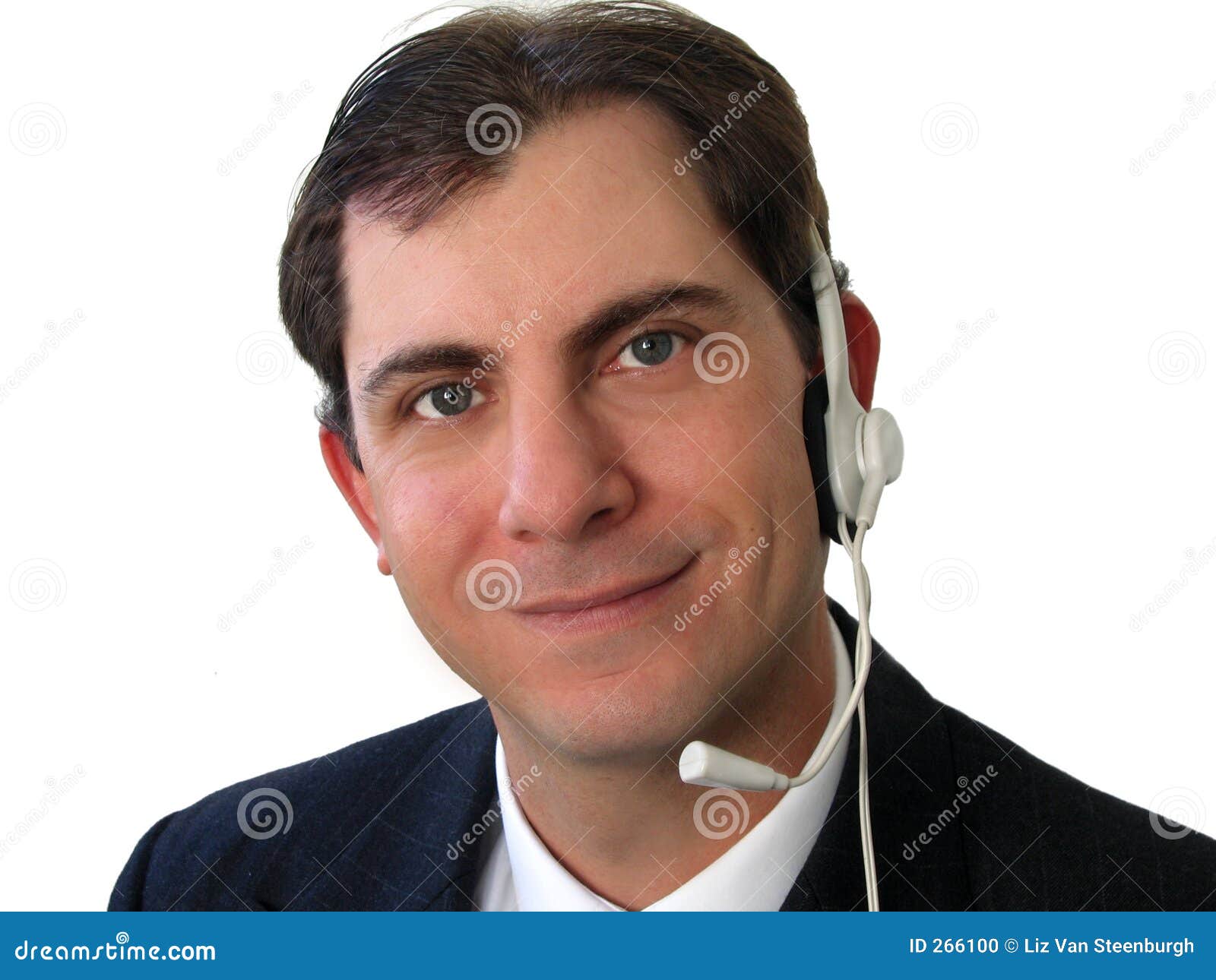 Man Headset stock photo. Image of smiling, headset, representative - 266100