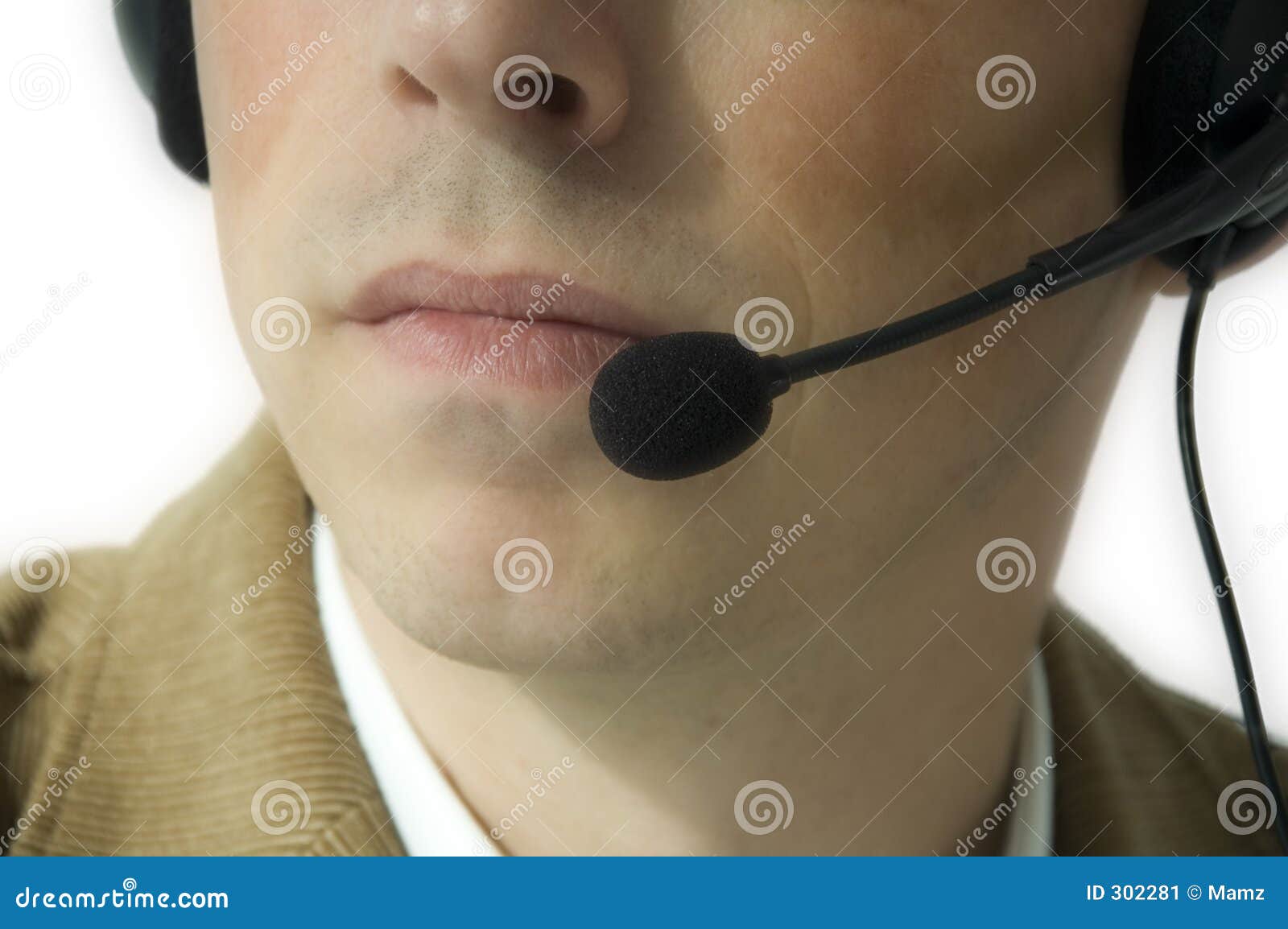 Man with headset stock image. Image of connect, connection - 302281