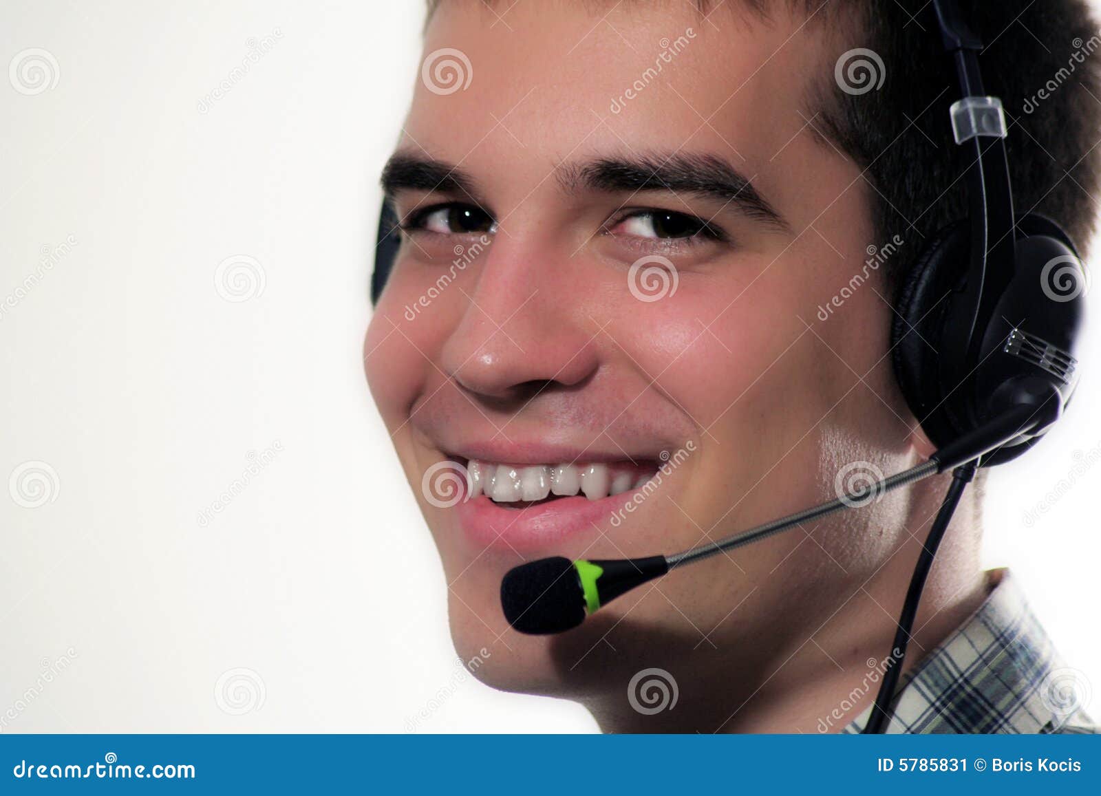 Man with headset stock image. Image of headset, communication - 5785831