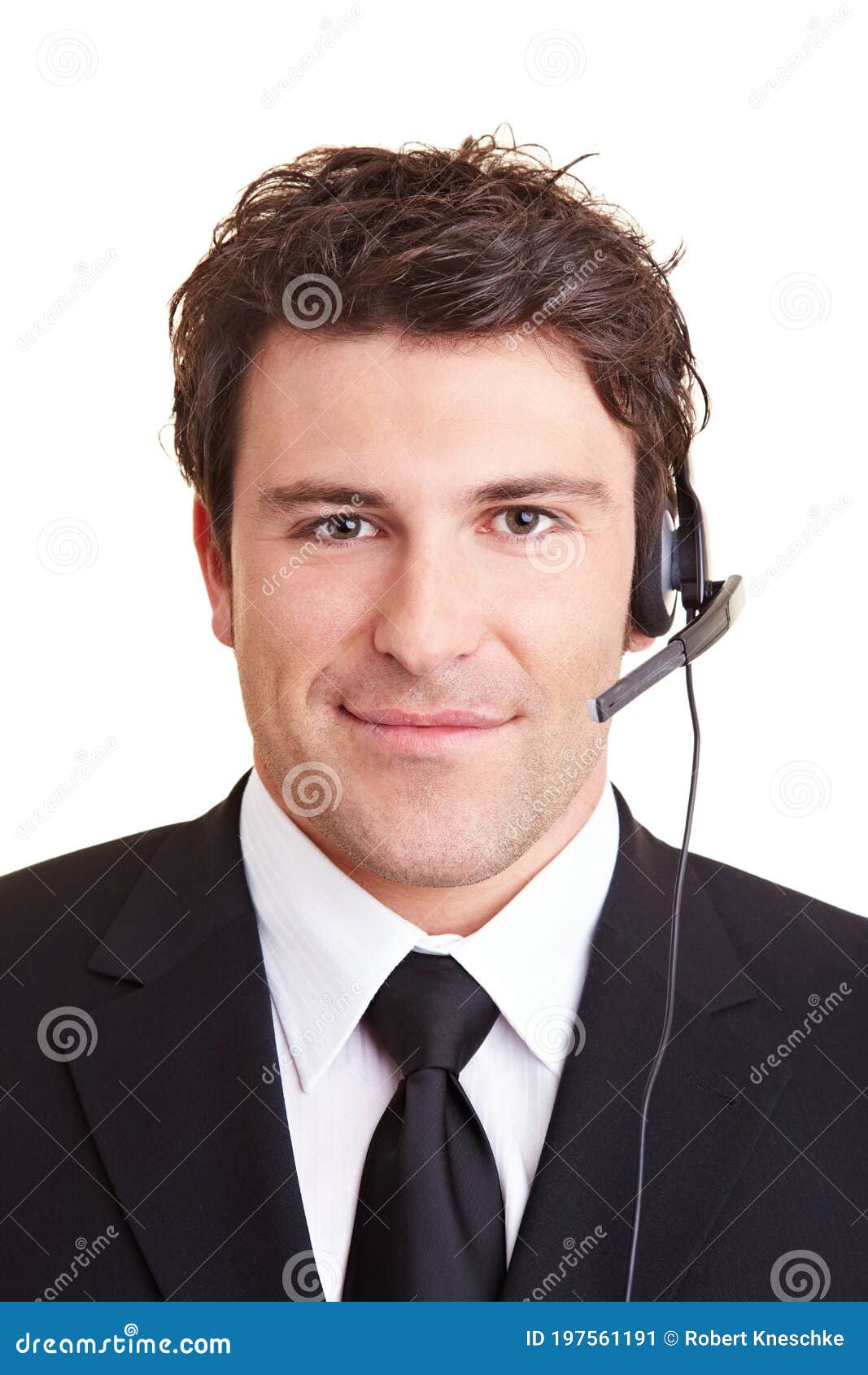 Man with headset stock image. Image of face, helpdesk - 197561191