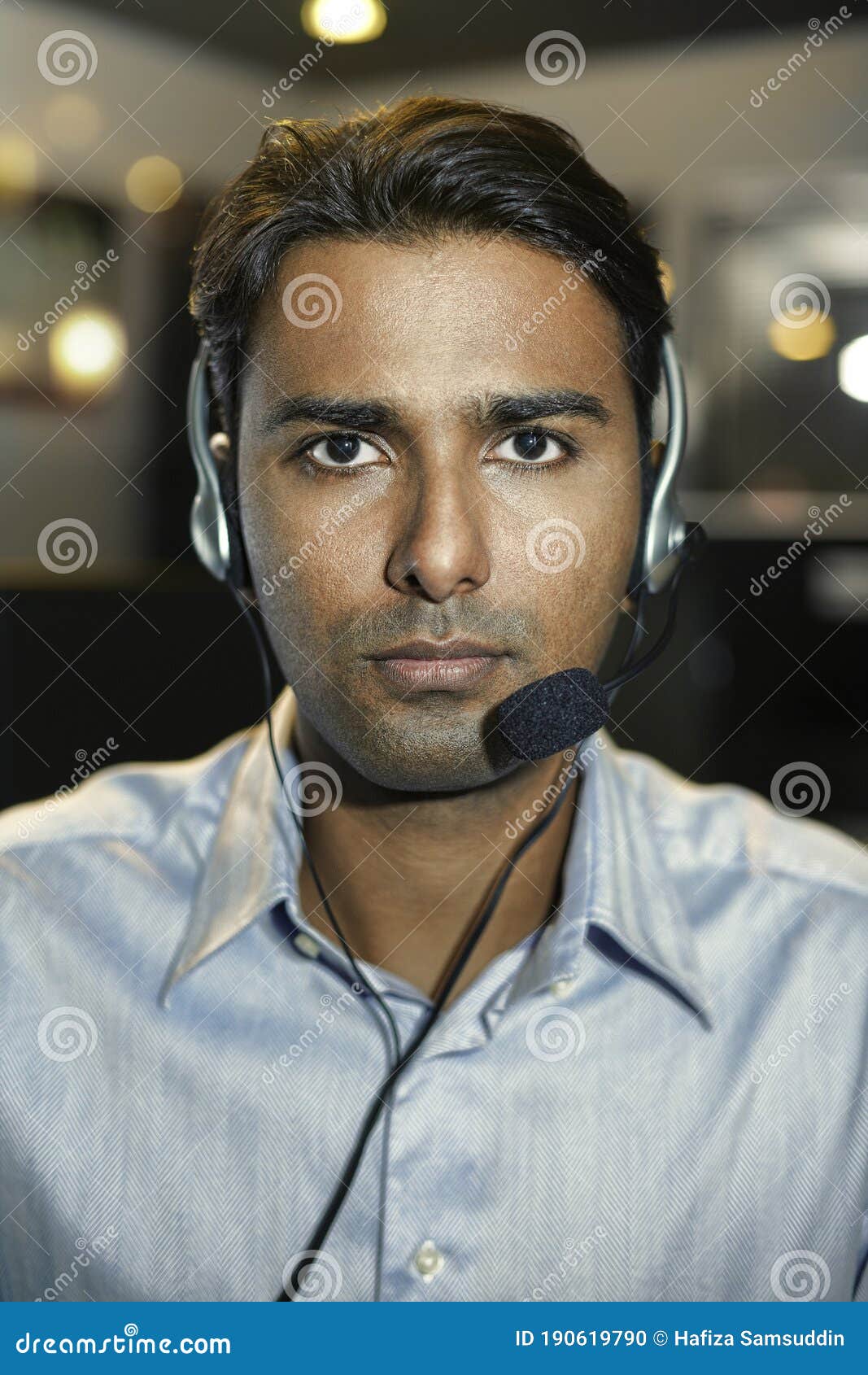 Man with Headset Looking at the Camera. Conceptual Image Stock Photo ...