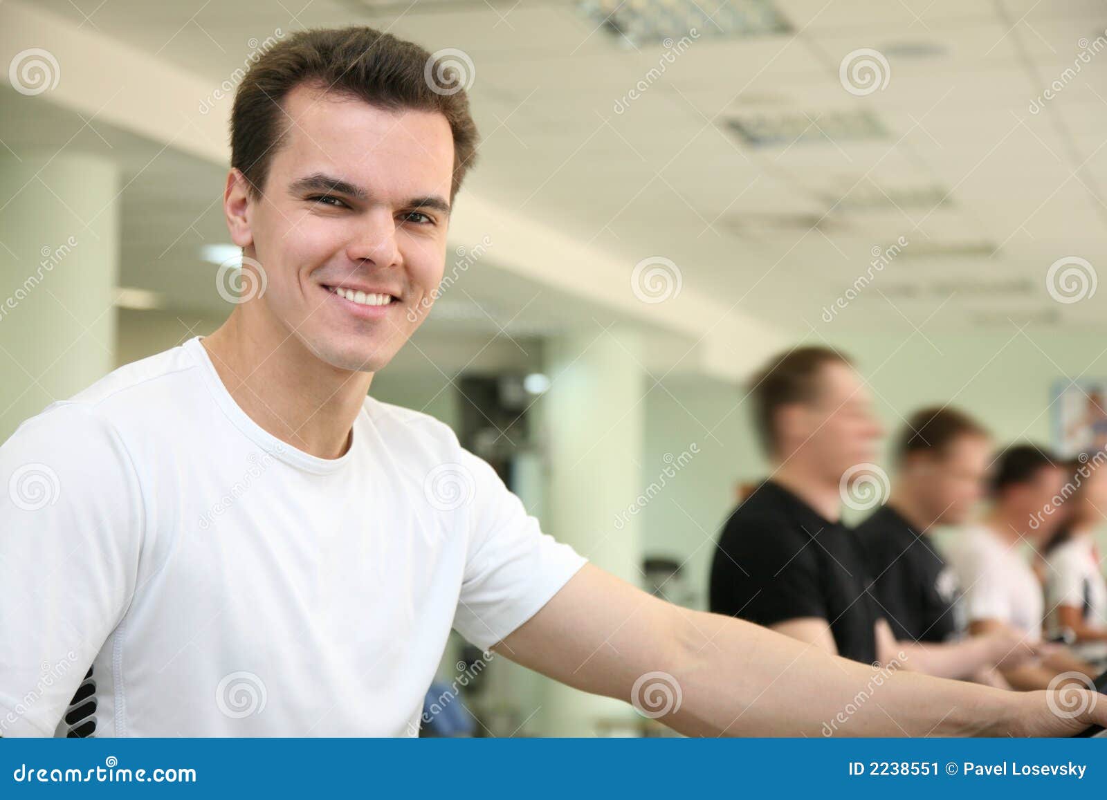 Man in health club stock image. Image of fitness, machine - 2238551