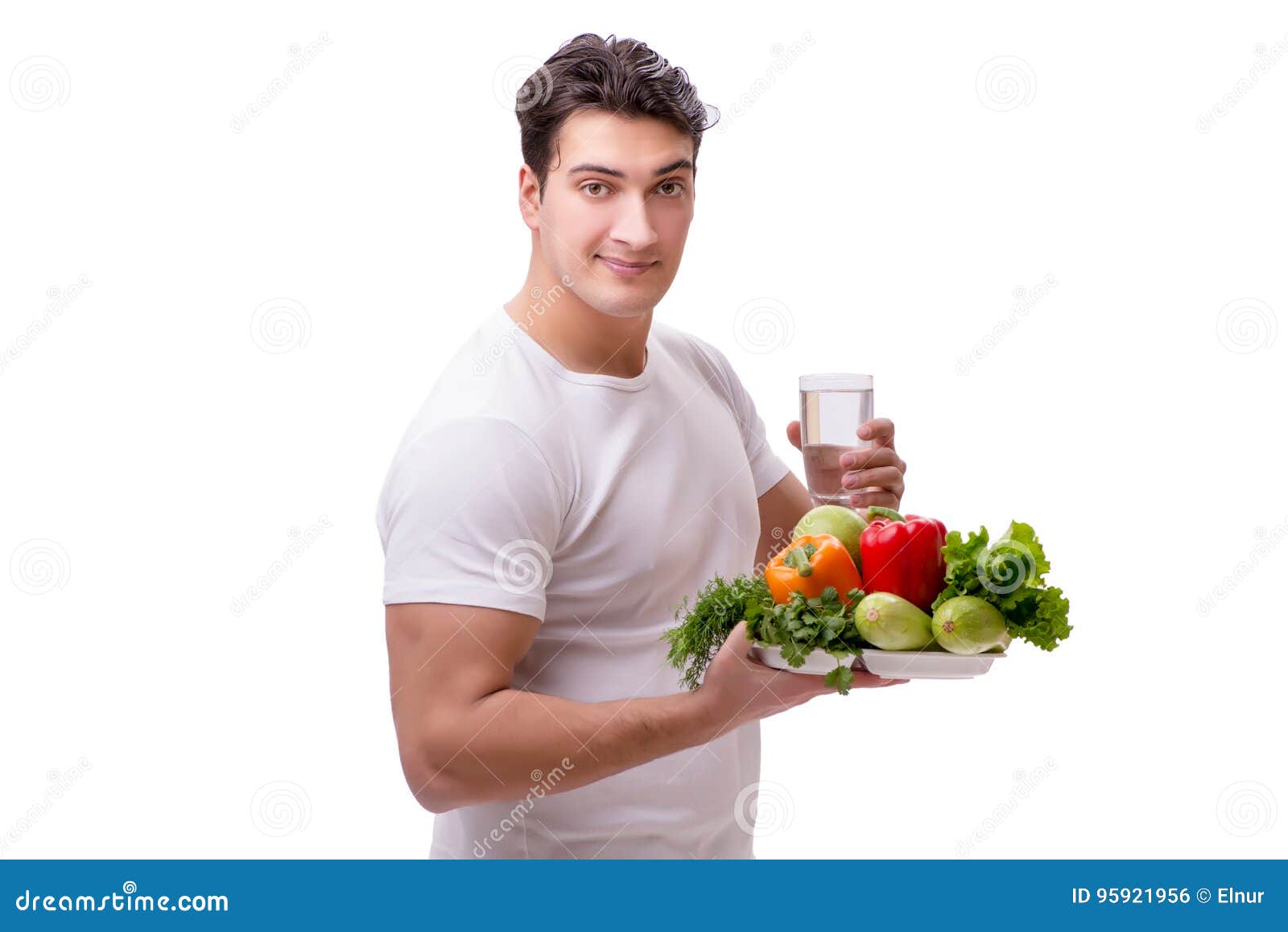 The Man in Healthy Eating Concept Stock Photo - Image of organic ...