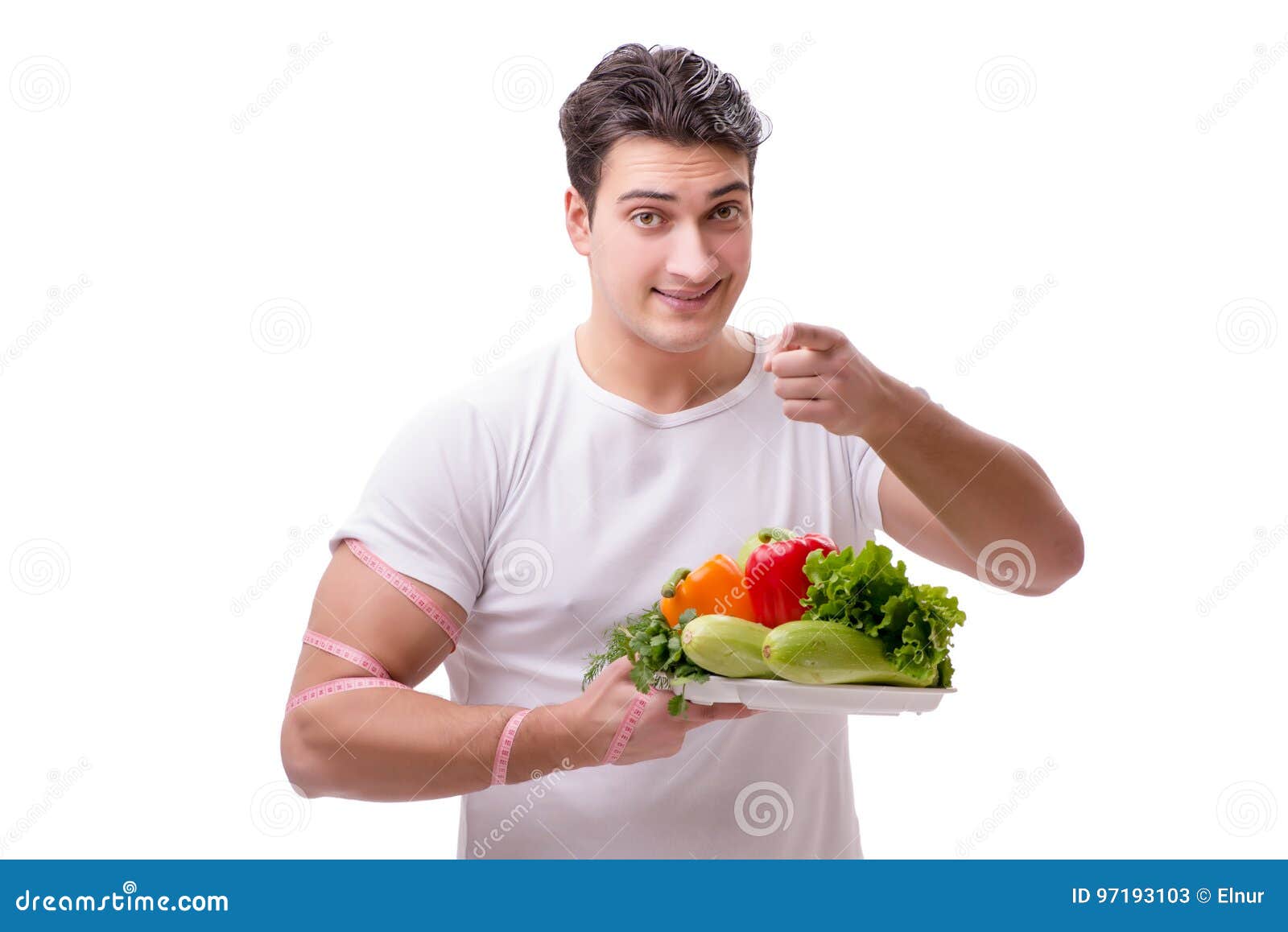 The Man in Healthy Eating Concept Stock Image - Image of gesture ...
