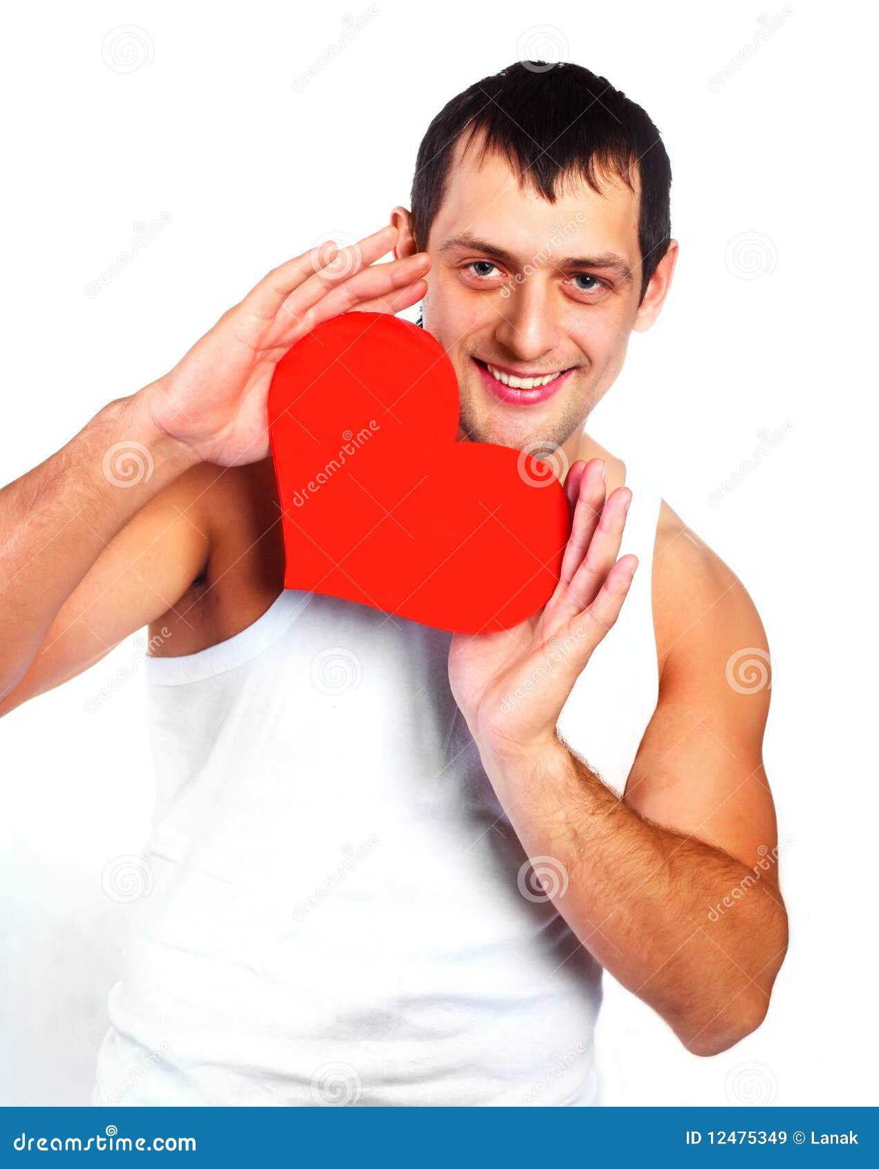 Man with a heart stock image. Image of handsome, attractive - 12475349