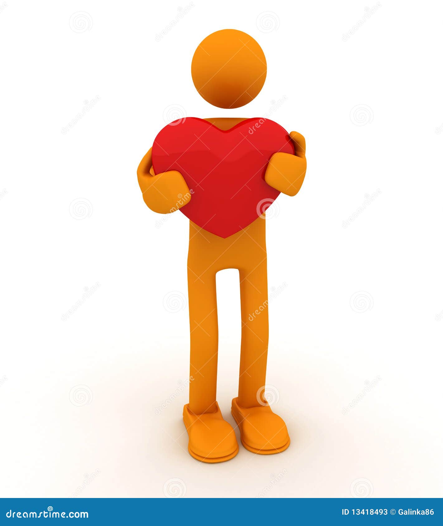 Man and heart stock illustration. Illustration of gift - 13418493