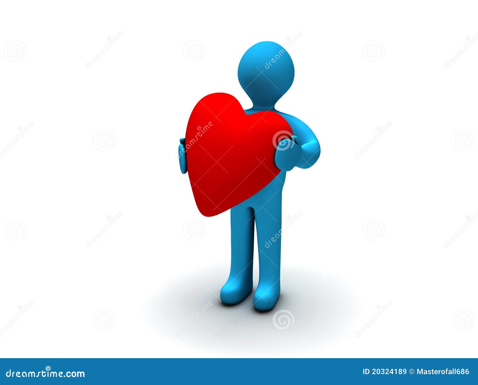 Man with Heart stock illustration. Illustration of gentleman - 20324189