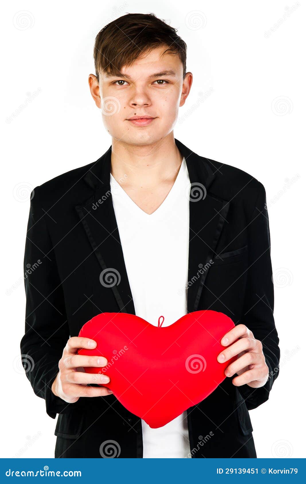 A man with a heart stock image. Image of ecstatic, cheerful - 29139451
