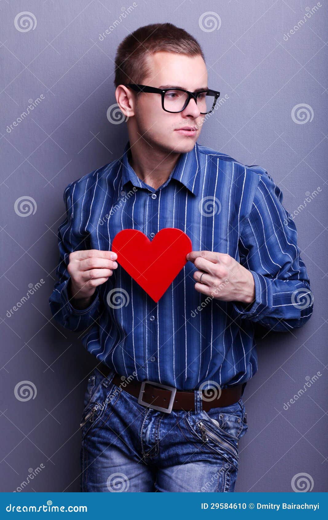 Man with heart stock photo. Image of male, young, handsome - 29584610