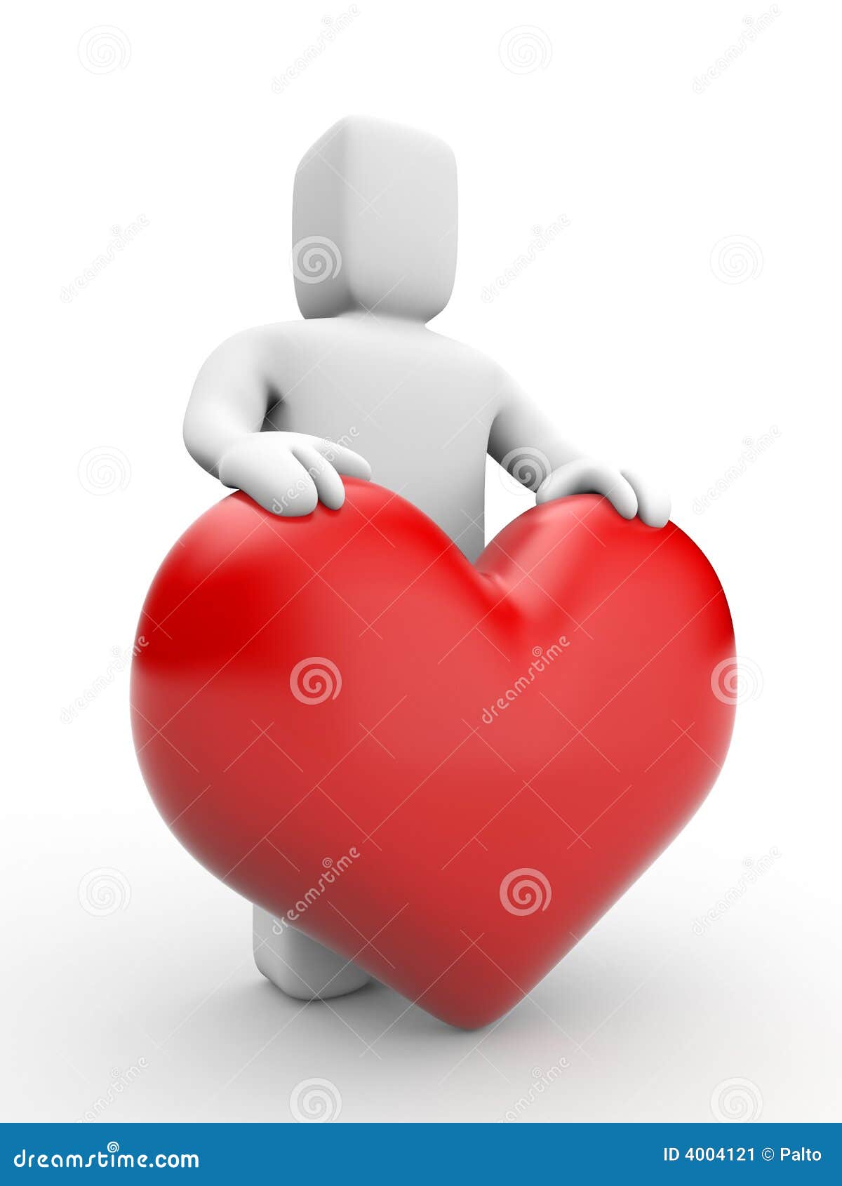 Man and heart stock illustration. Illustration of love - 4004121