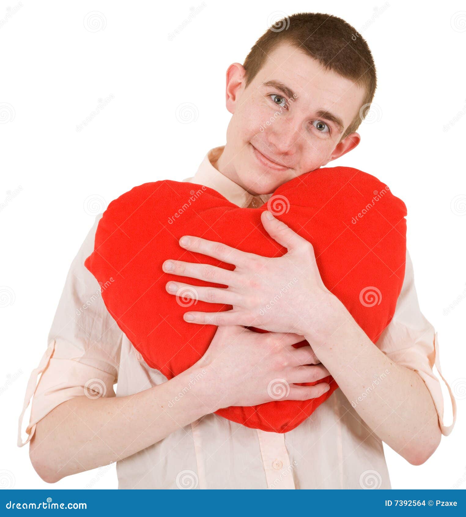 Man and heart stock photo. Image of huge, white, young - 7392564