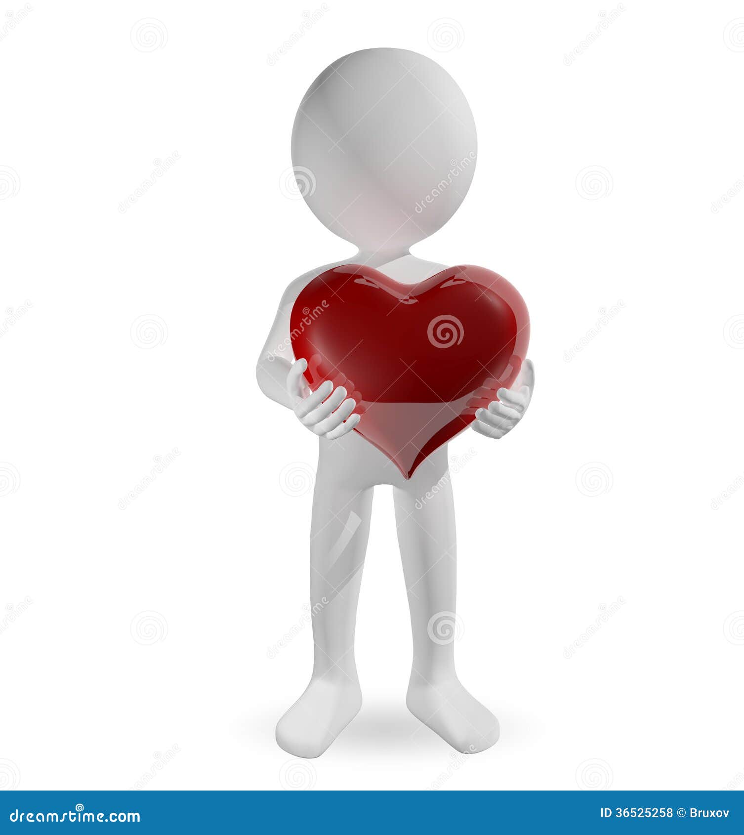 Man with heart stock illustration. Illustration of abstract - 36525258
