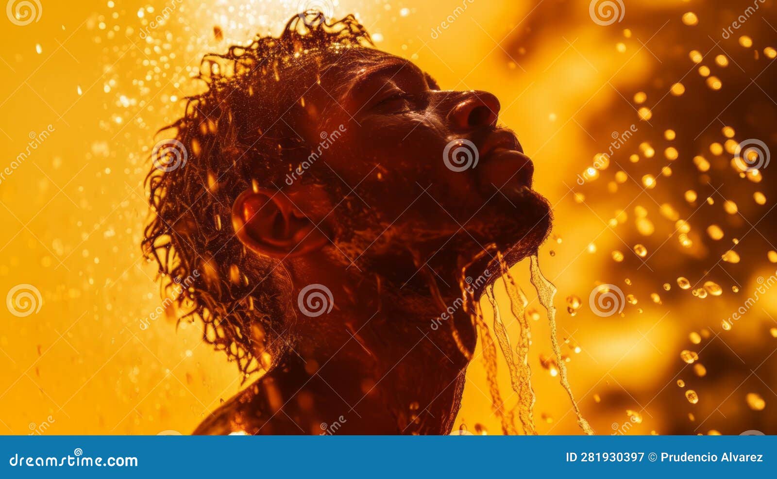 Man in heat wave stock illustration. Illustration of refresh - 281930397