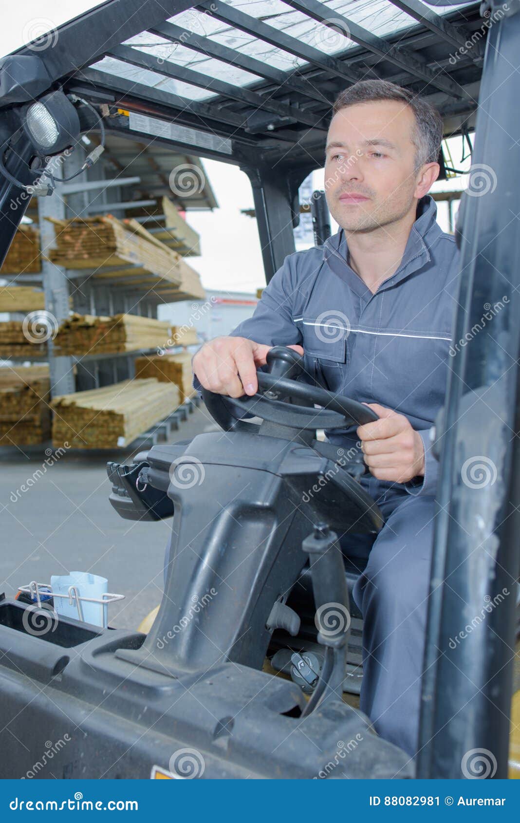 Man on heavy equipment stock image. Image of handsome - 88082981