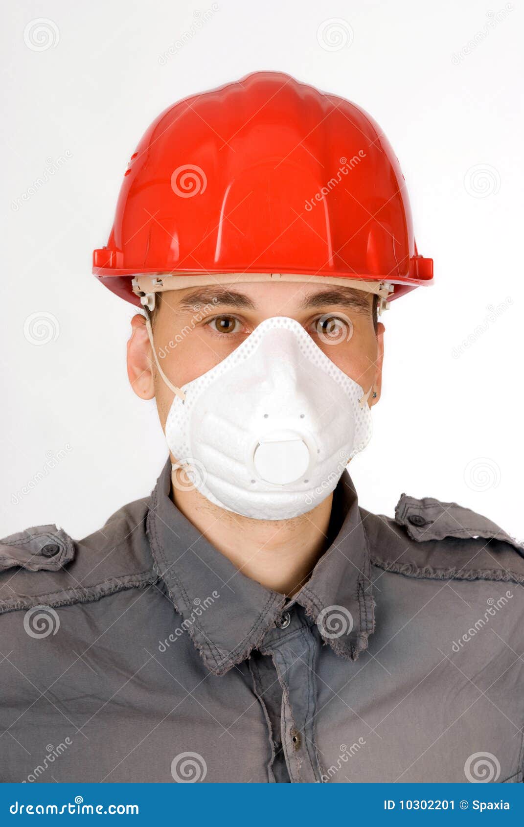 Man in helmet stock image. Image of engineering, caucasian - 10302201