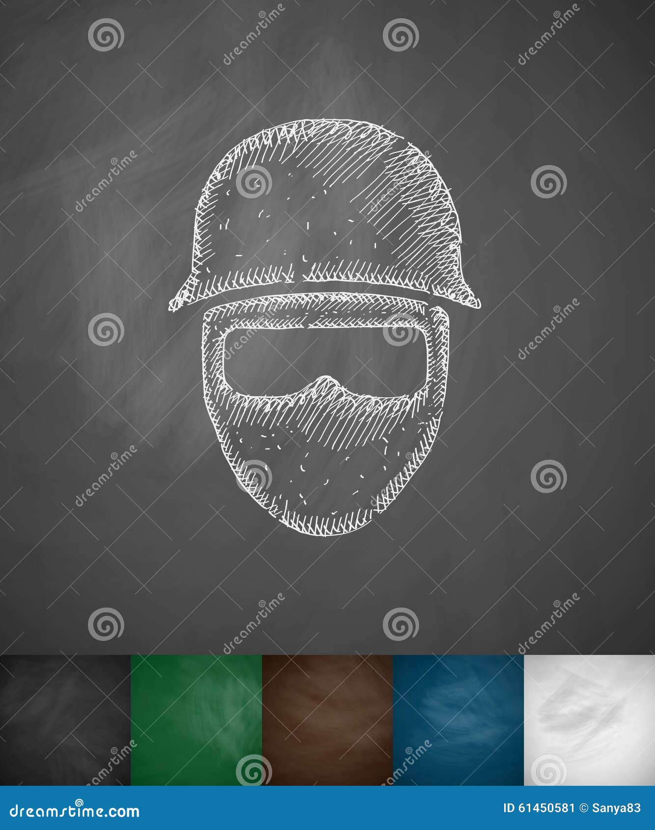 Man in helmet icon stock vector. Illustration of freedom - 61450581