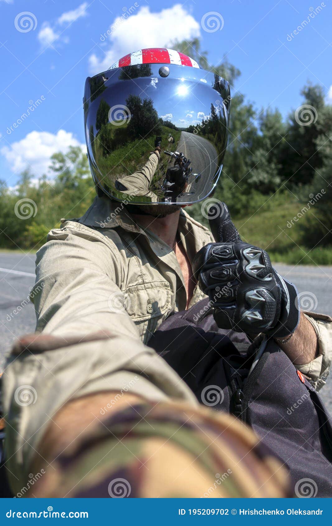 A Man in a Helmet is Riding a Motorcycle Stock Photo - Image of driver ...