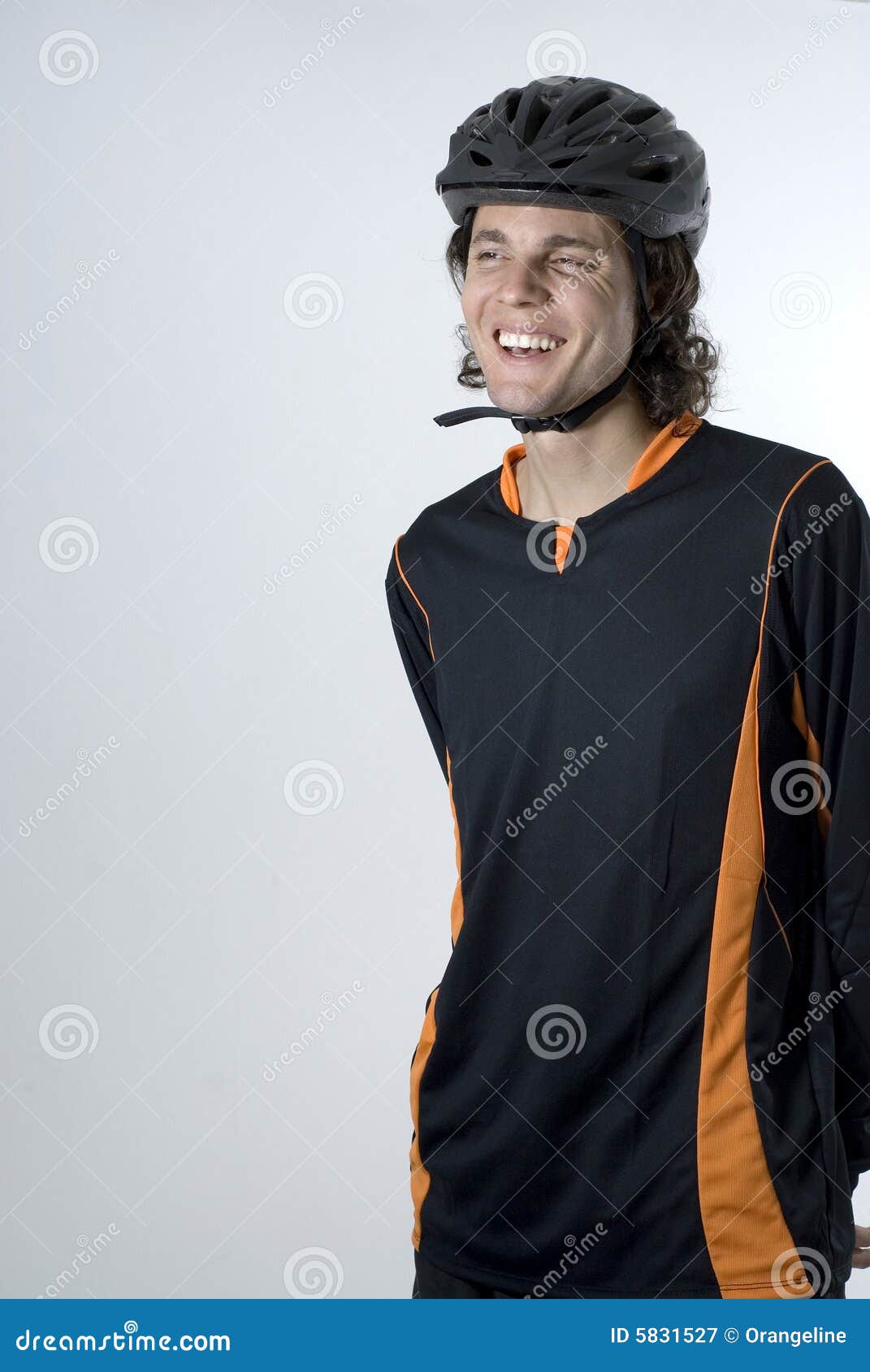 Man in Helmet Smiling - Vertical Stock Image - Image of helmet, athlete ...