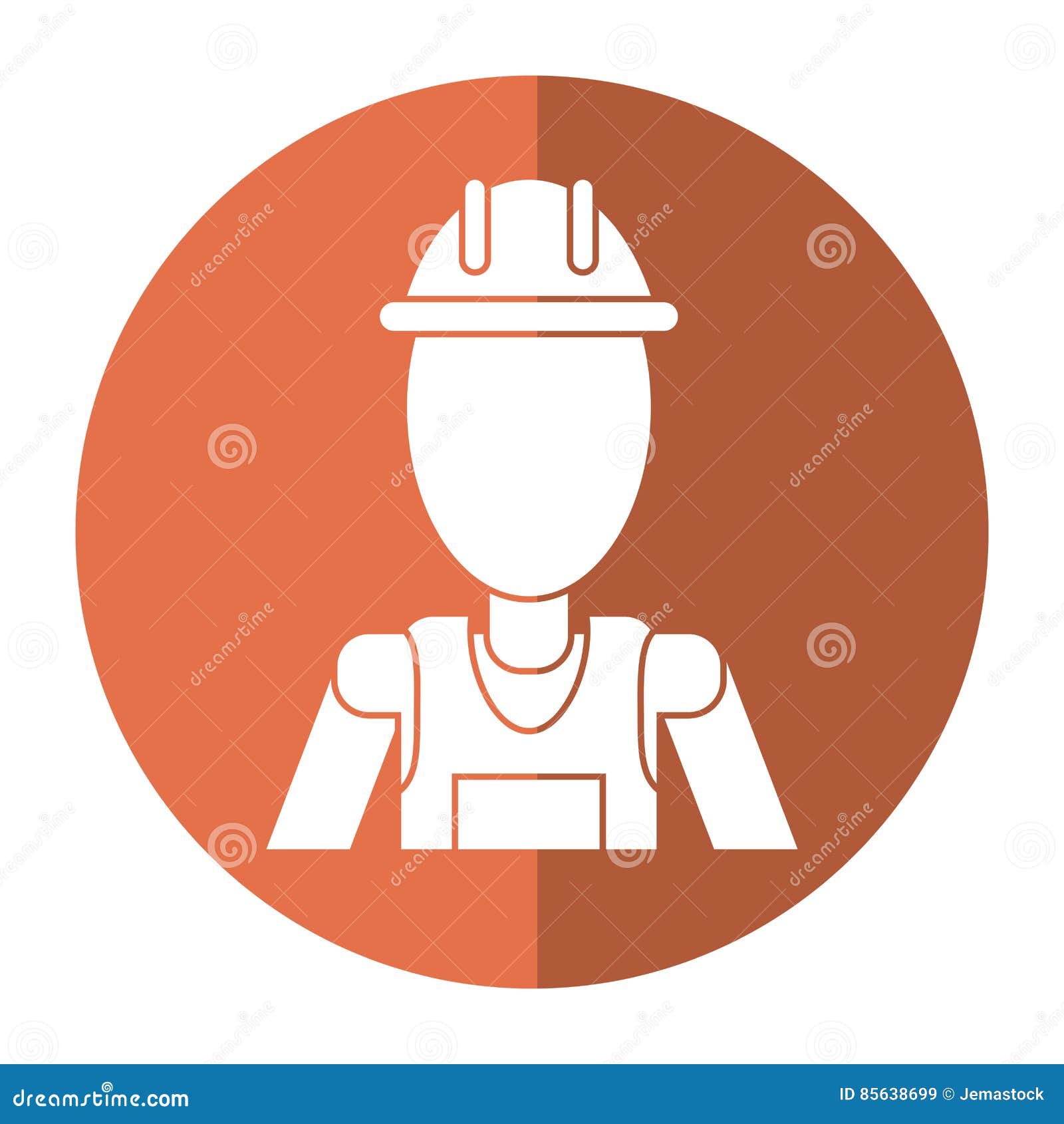 Man With Helmet Uniform Work Professional Contractor Pictogram Cartoon ...
