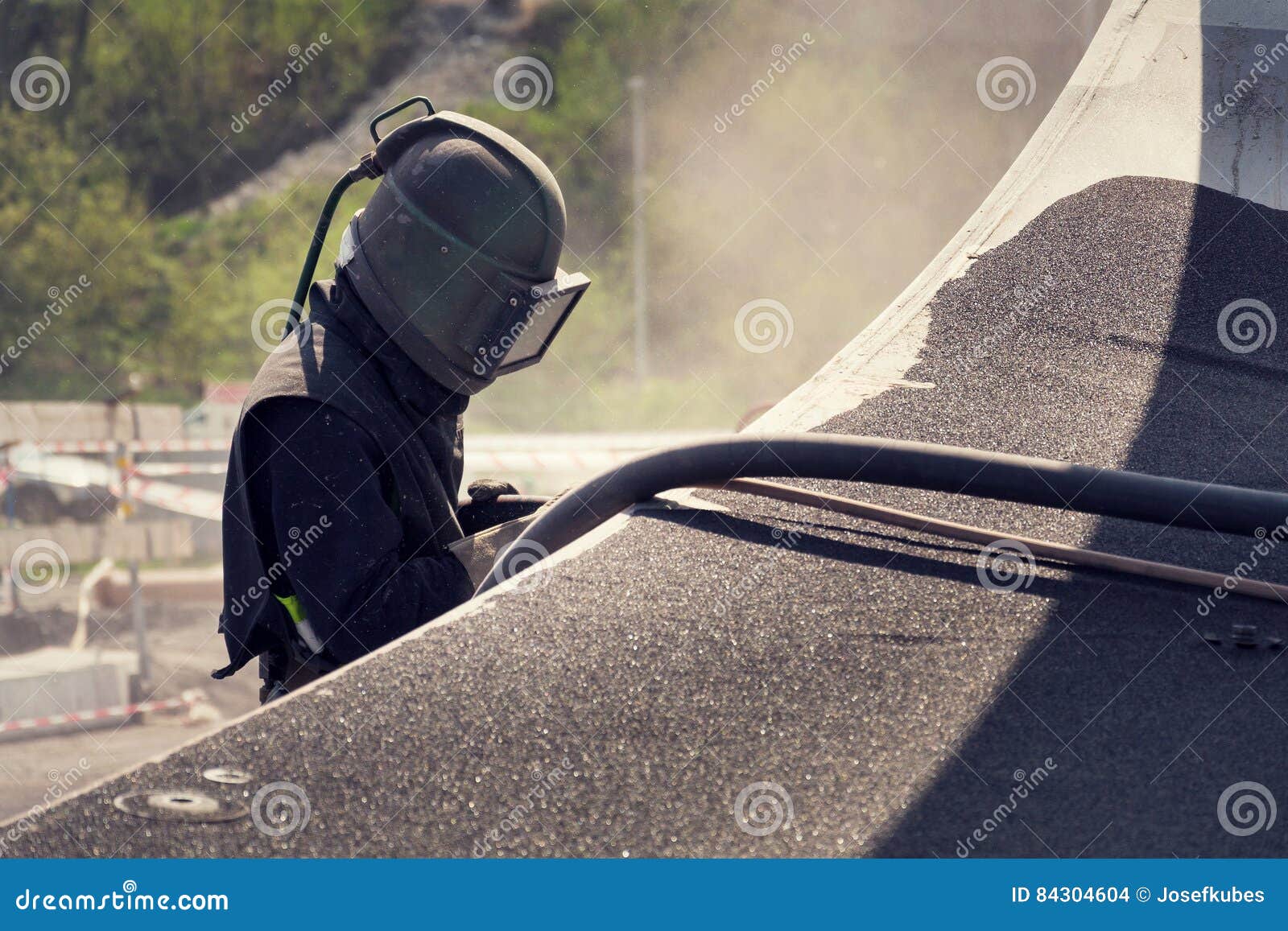 Man with Helmet Working on a Bridge Construction Stock Photo - Image of ...