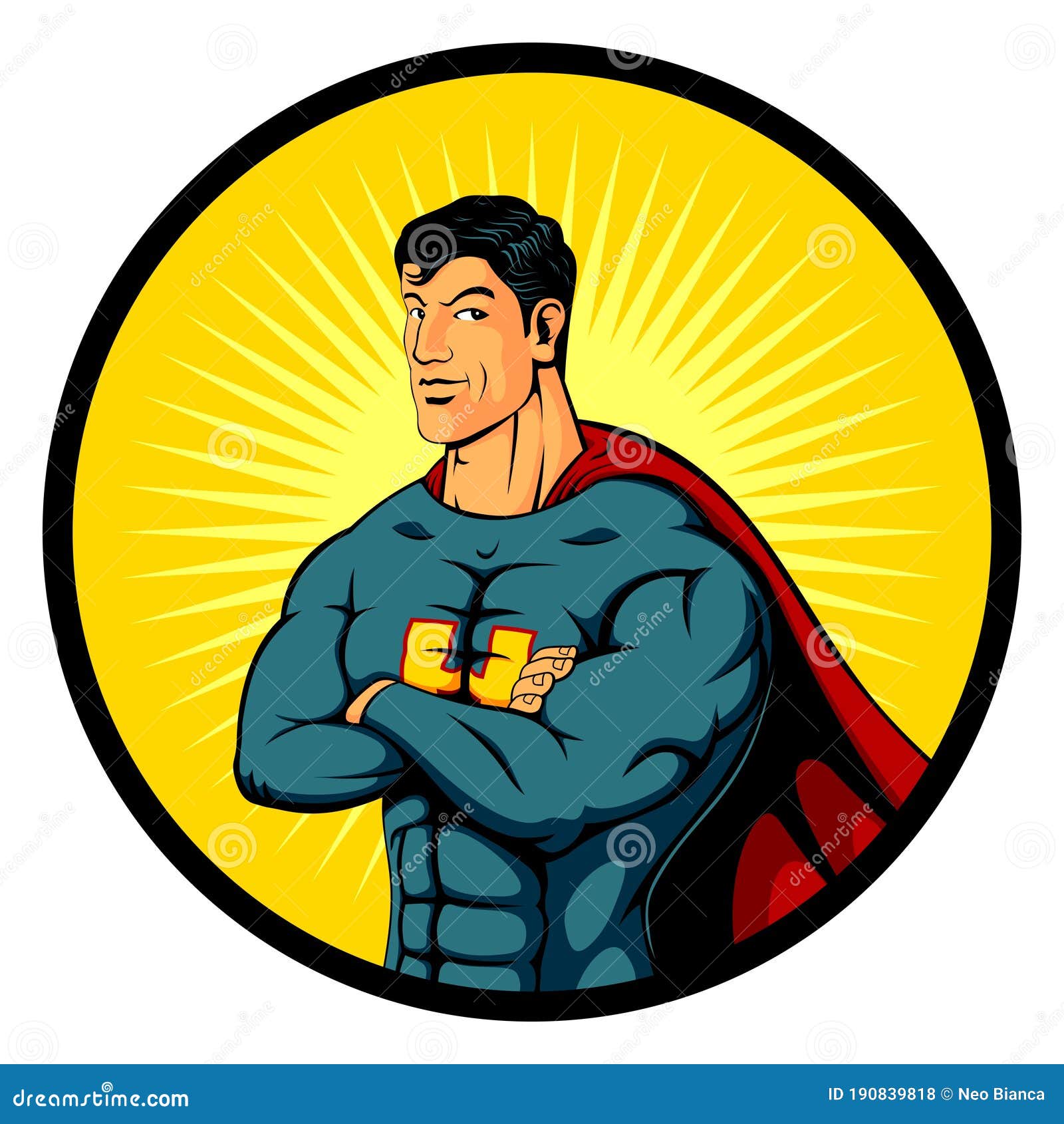 Man Heroic Body Illustration Vector Stock Vector - Illustration of ...