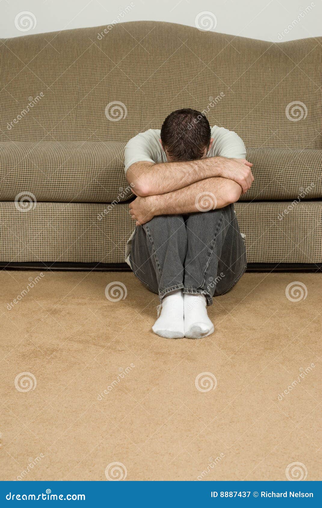 Man Hiding Face stock image. Image of sitting, frustrated - 8887437
