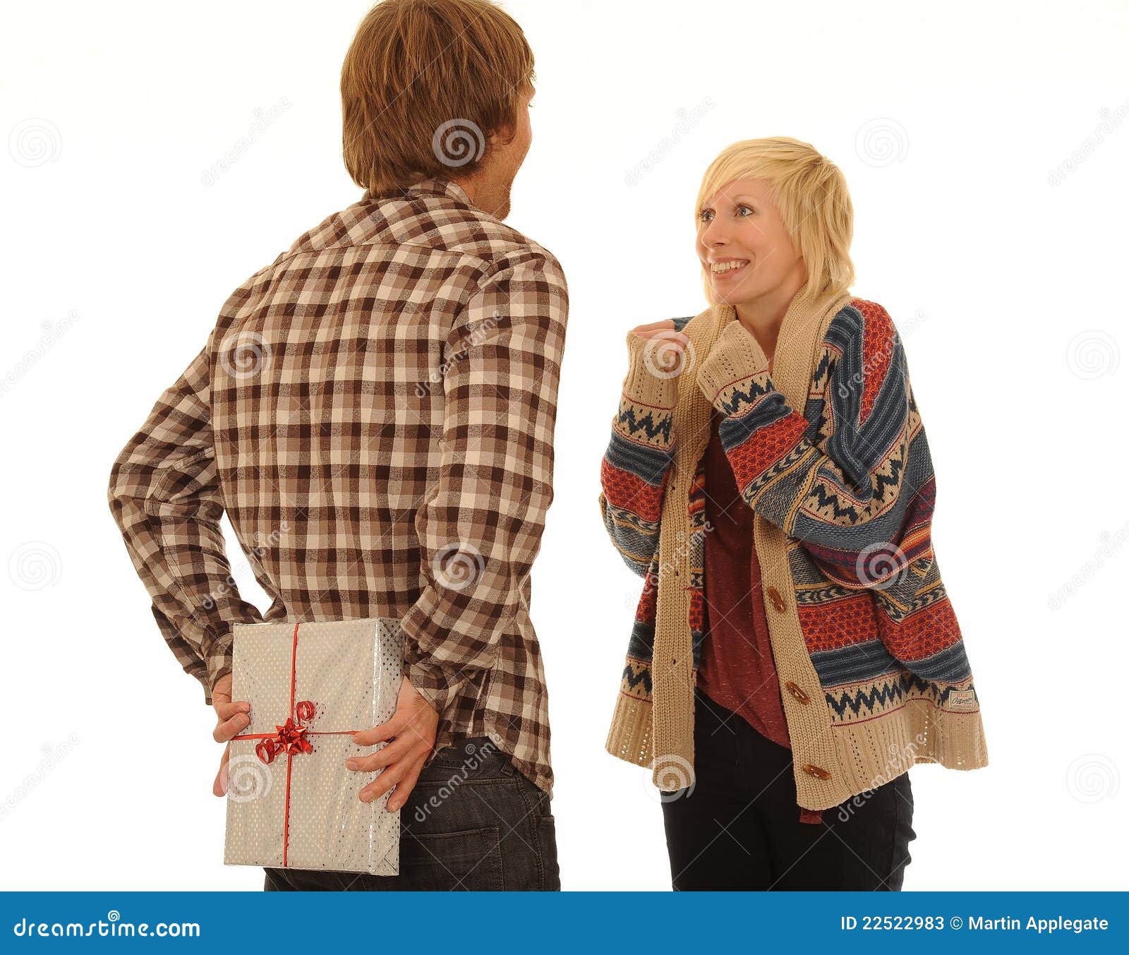 Man hiding gift stock image. Image of giving, special - 22522983
