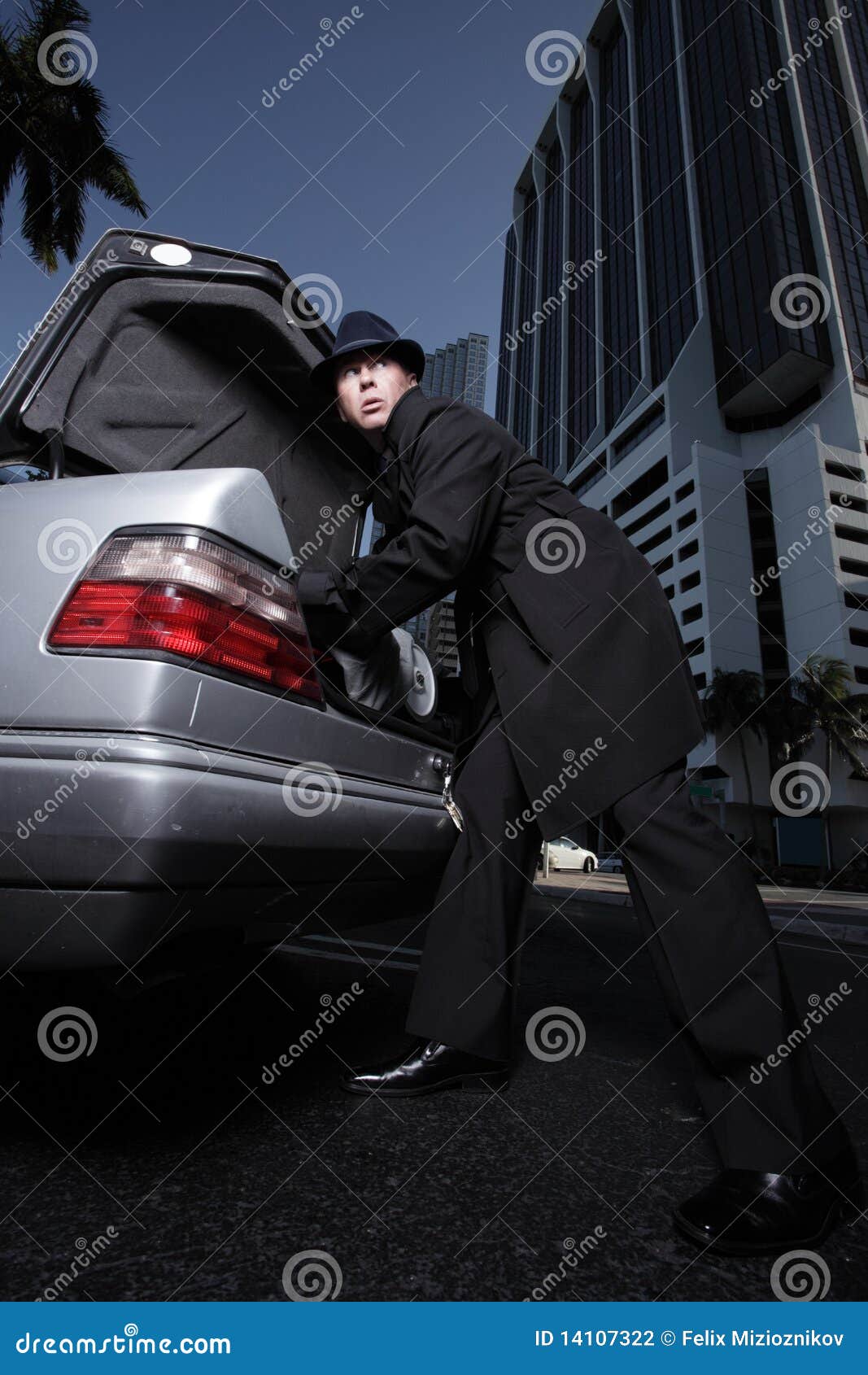 Man Hiding Something in the Trunk Stock Photo - Image of viewpoint ...