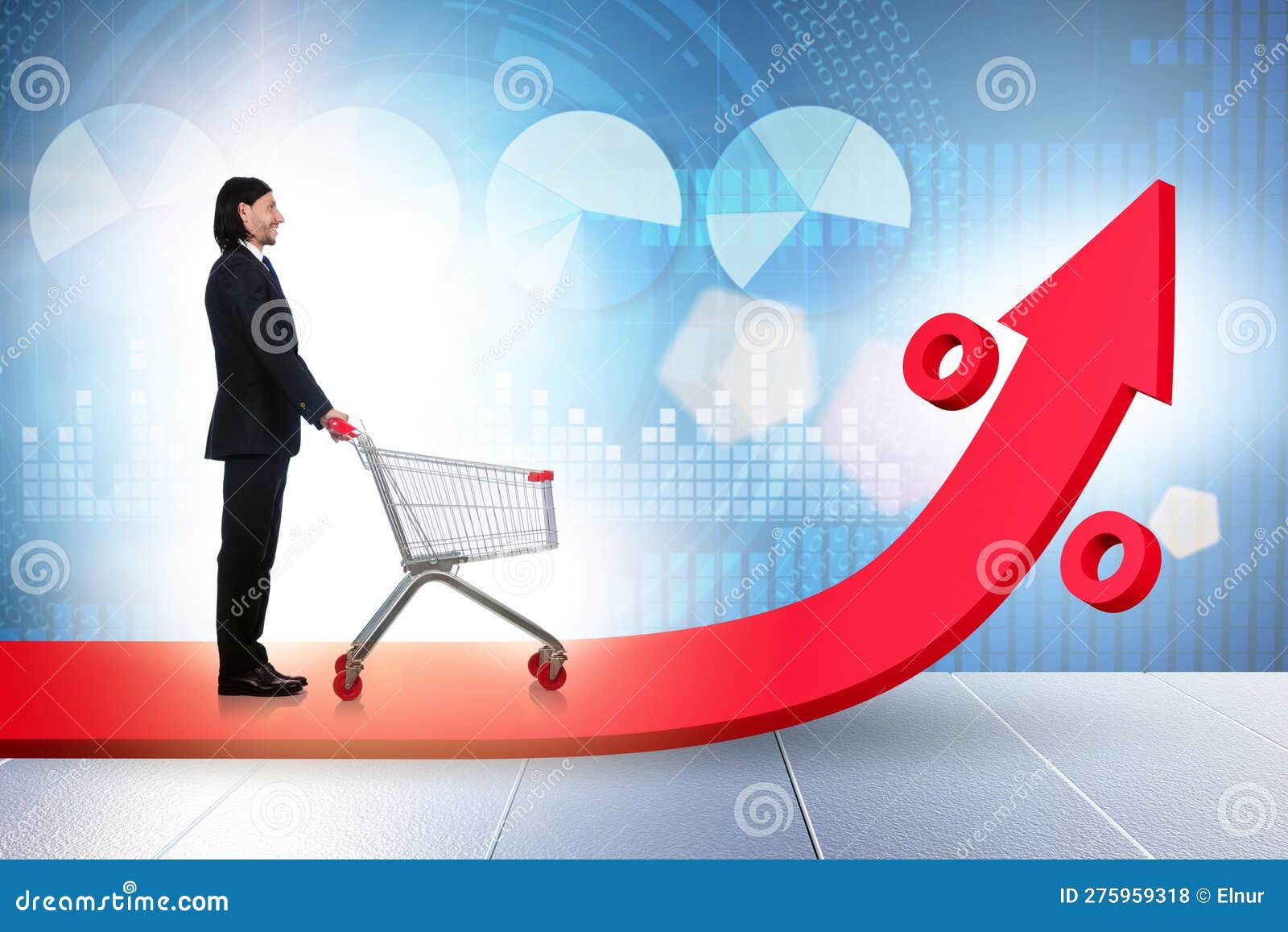 Man in High Grocery Inflation Concept Stock Photo - Image of ...